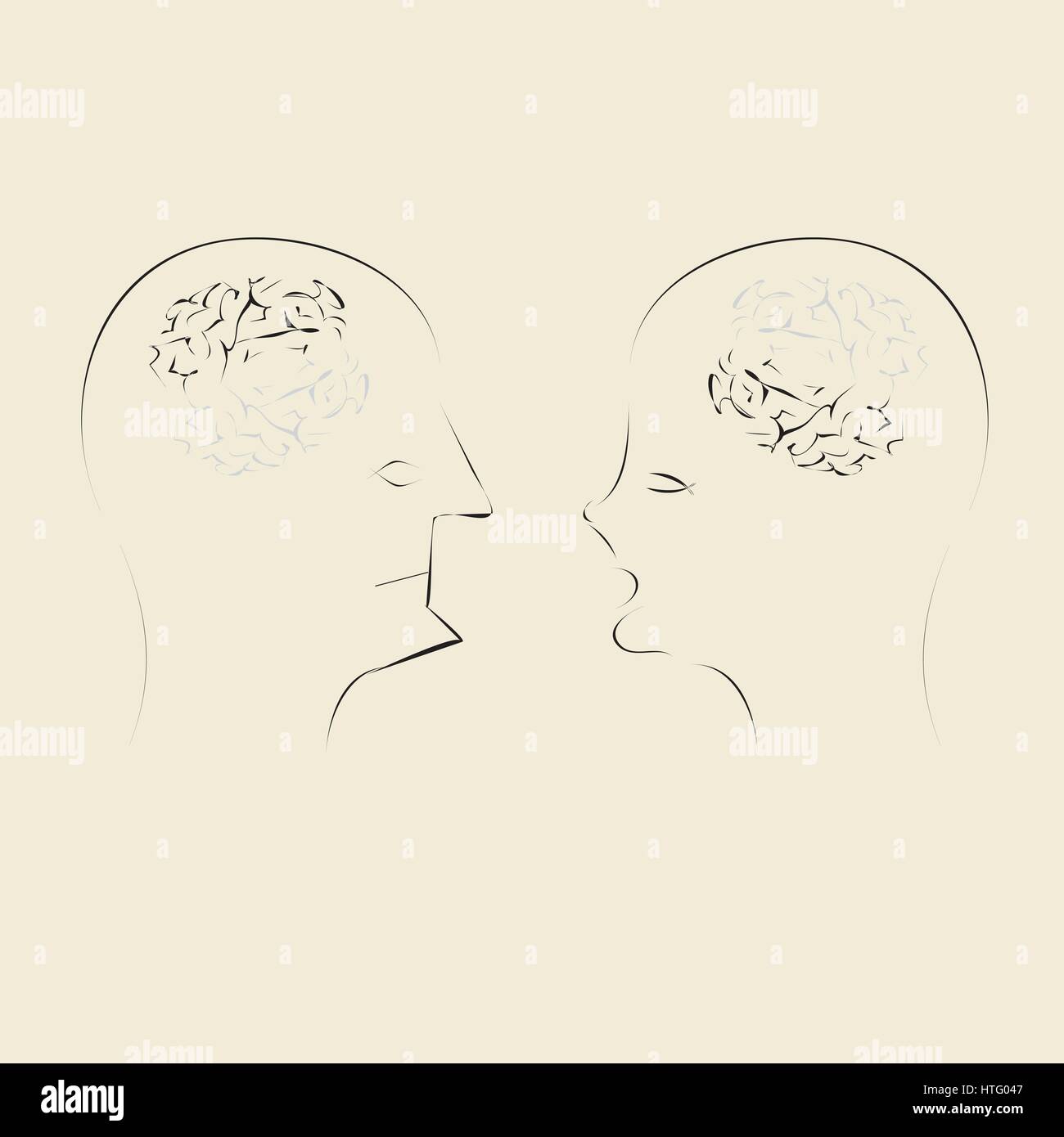 Changing mind Stock Vector Images - Alamy