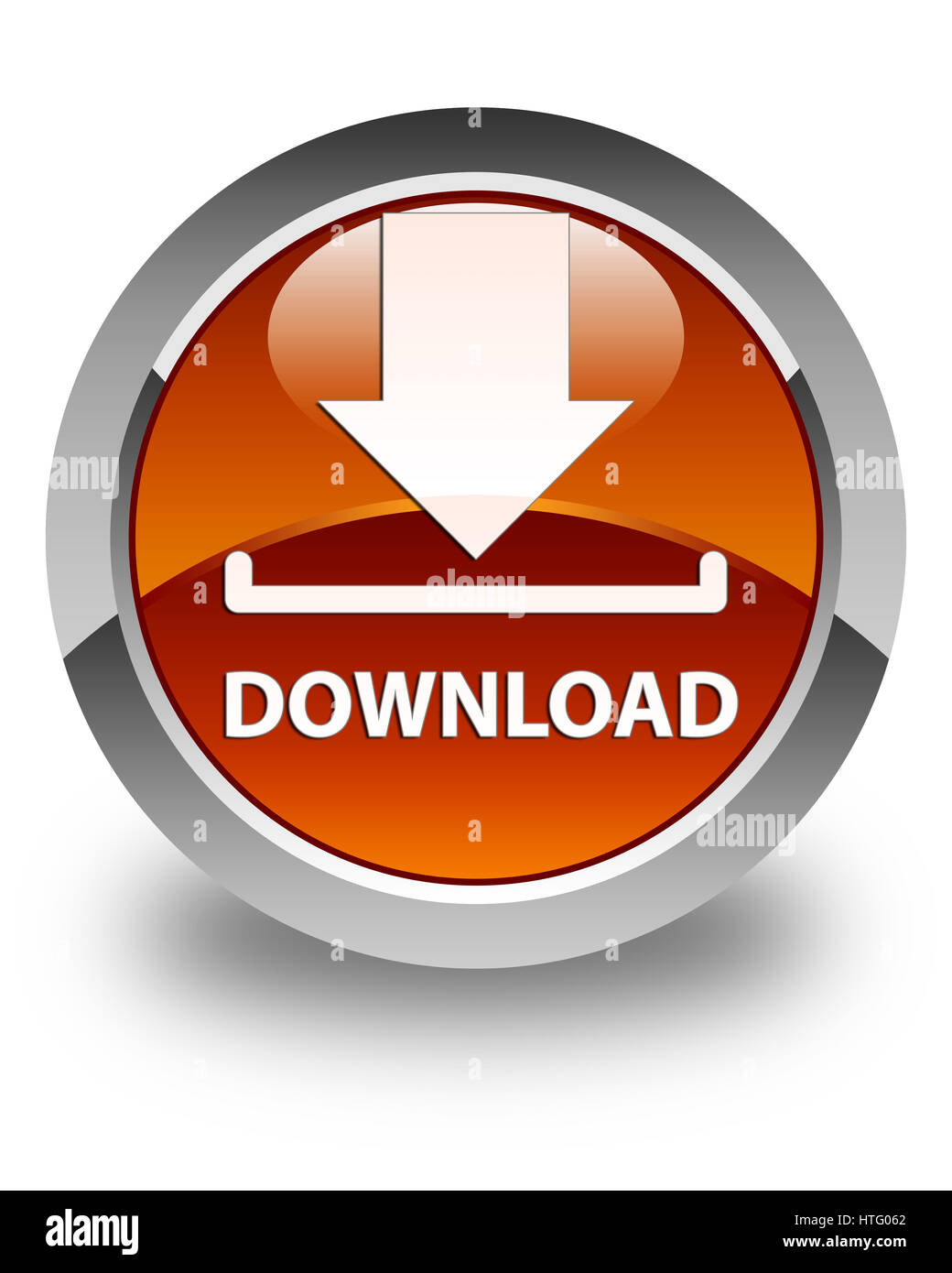 Download isolated on glossy brown round button abstract illustration ...