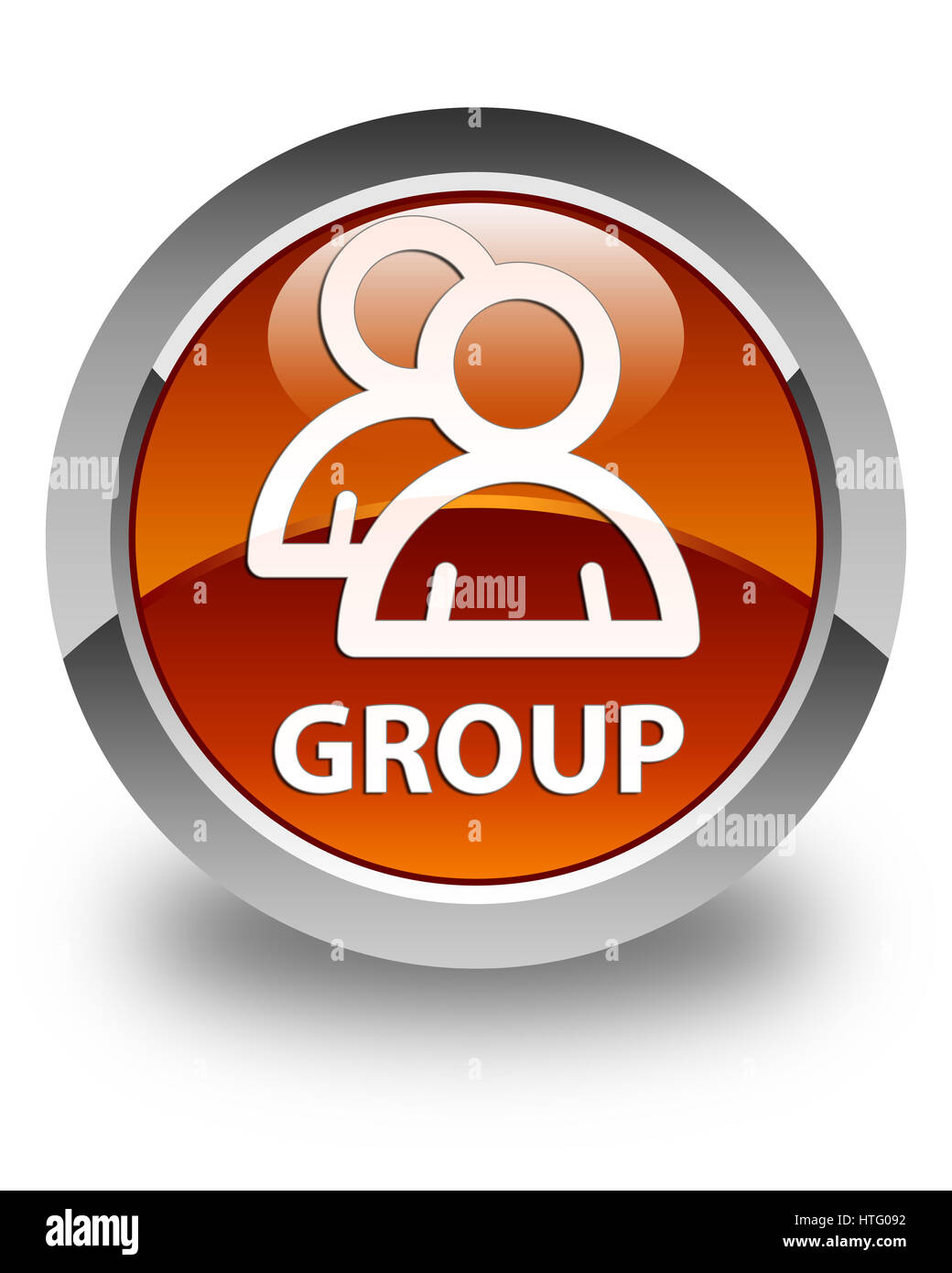 Group isolated on glossy brown round button abstract illustration Stock ...