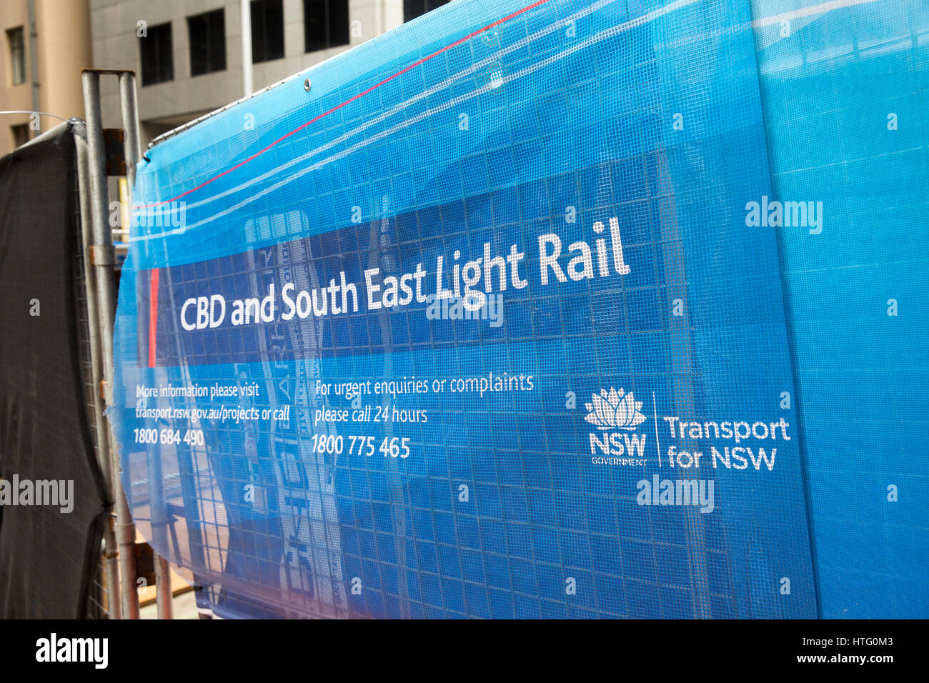 Construction of the CBD light rail project in George street, Sydney ...