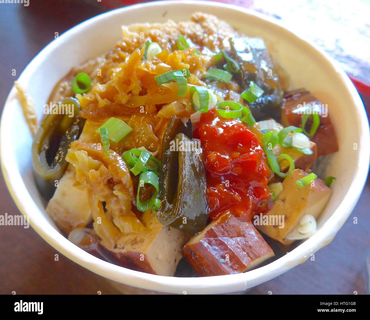 Braised snacks closeup in Taiwan Stock Photo - Alamy