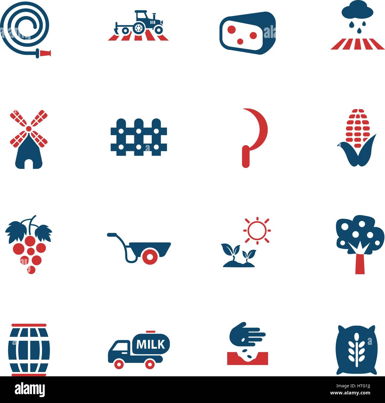 agricultural web icons for user interface design Stock Vector Image ...