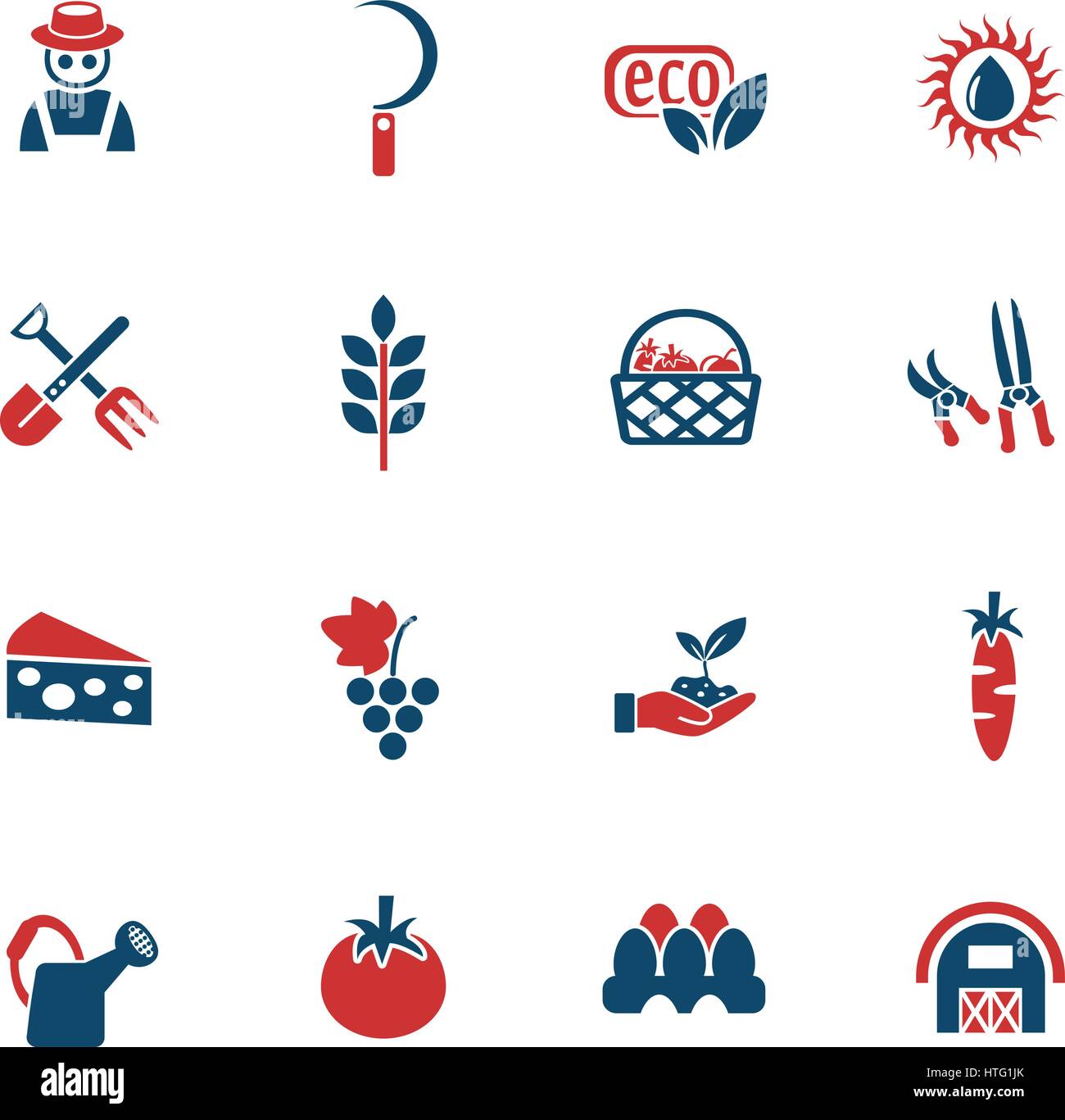 agriculture web icons for user interface design Stock Vector Image ...