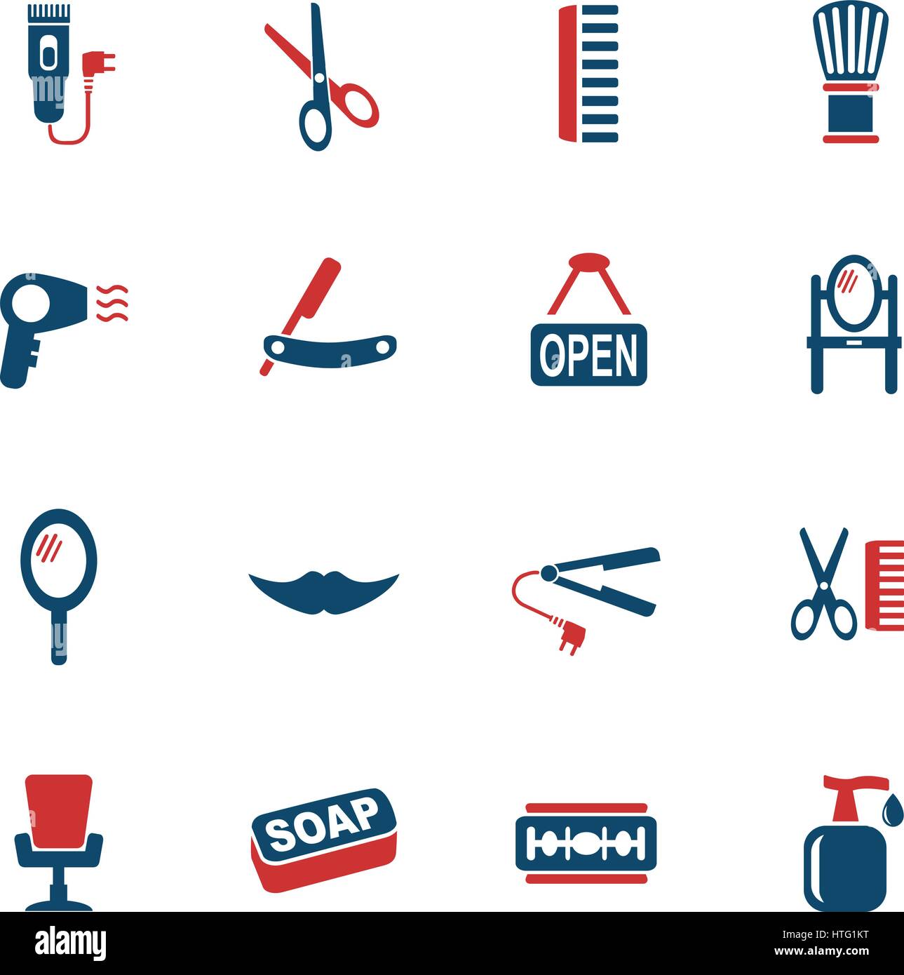 barbershop web icons for user interface design Stock Vector Image & Art ...