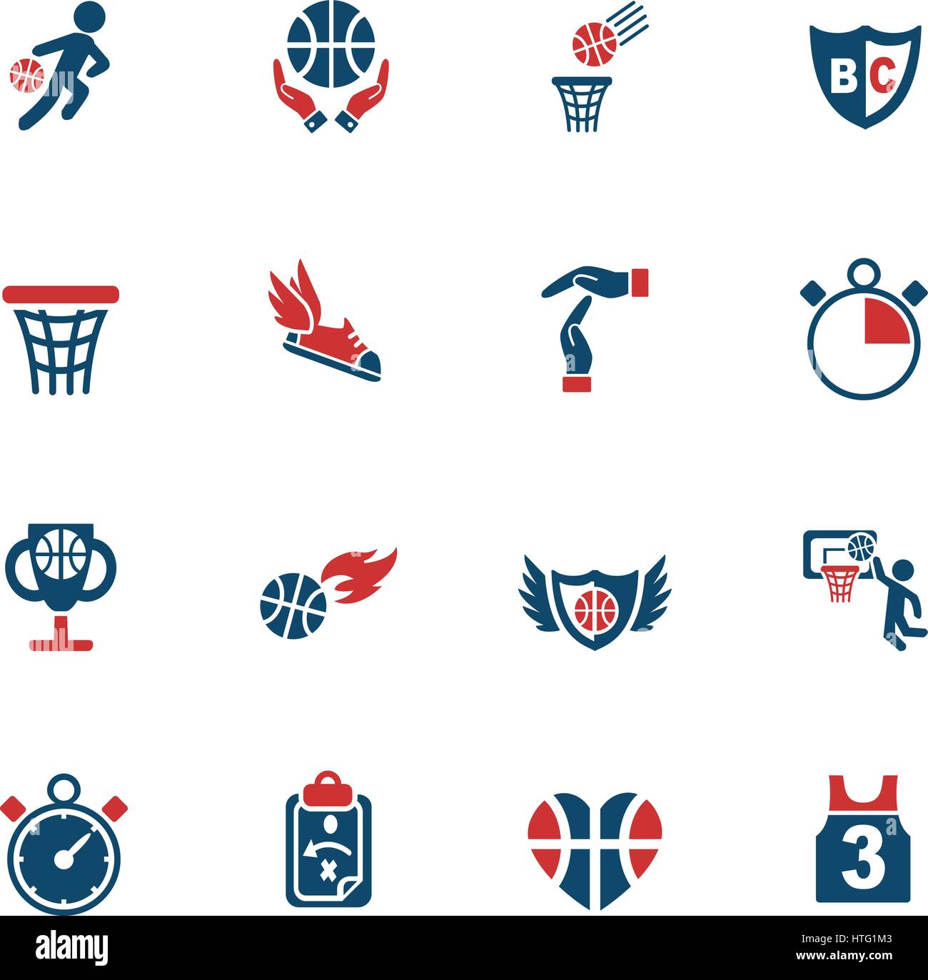 basketball icon set web icons for user interface design Stock Vector ...