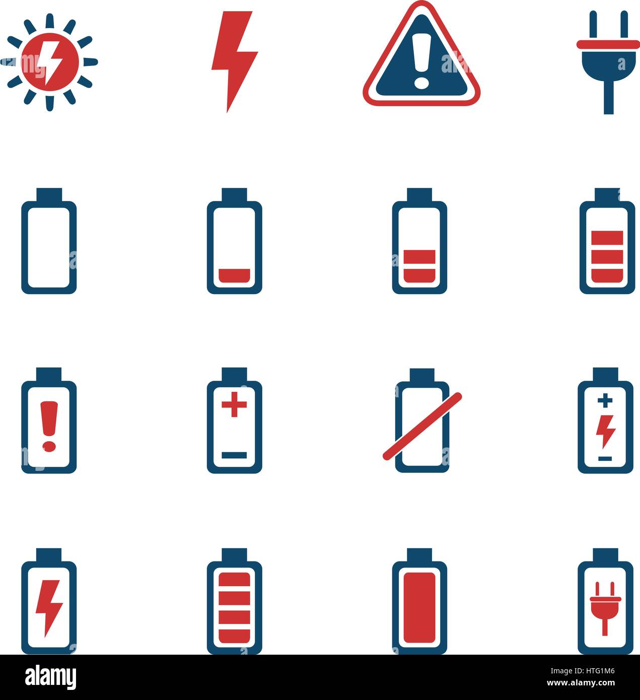 battery web icons for user interface design Stock Vector Image & Art ...