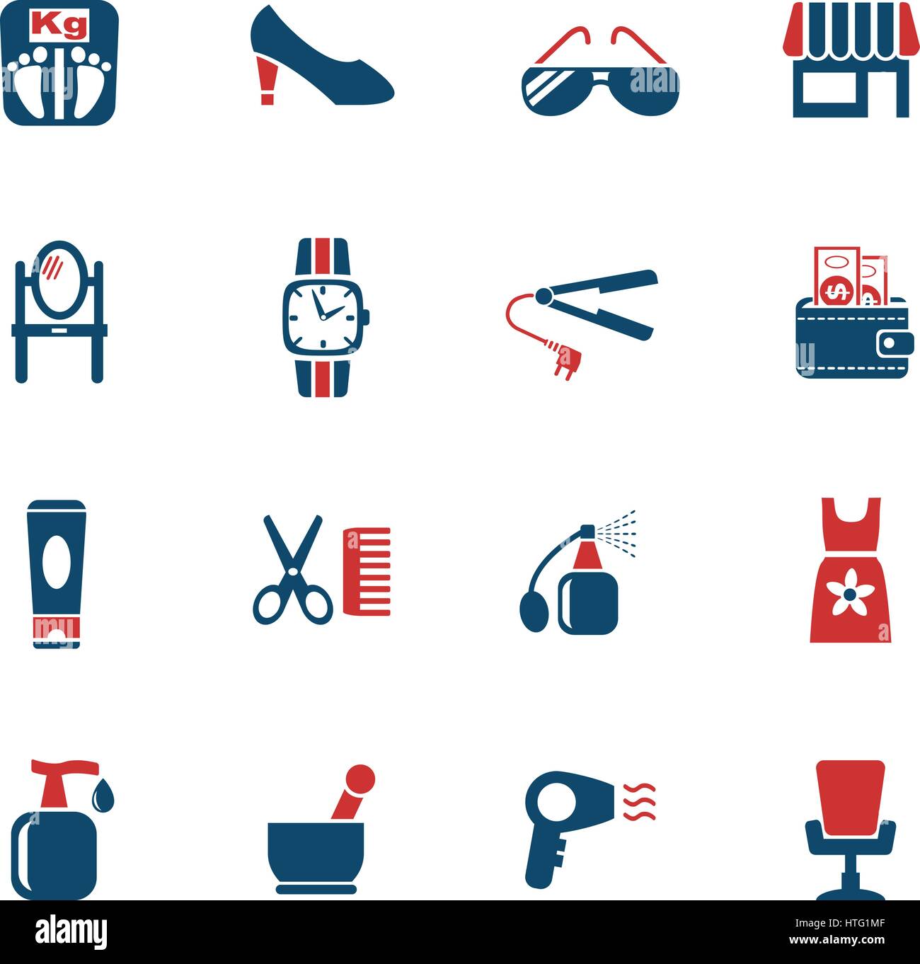 Woman hair dryer retro Stock Vector Images - Alamy