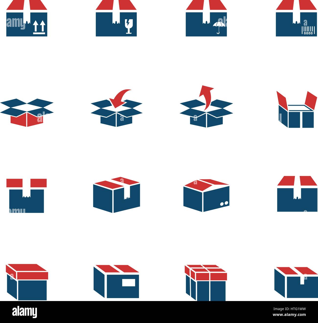 box web icons for user interface design Stock Vector Image & Art - Alamy