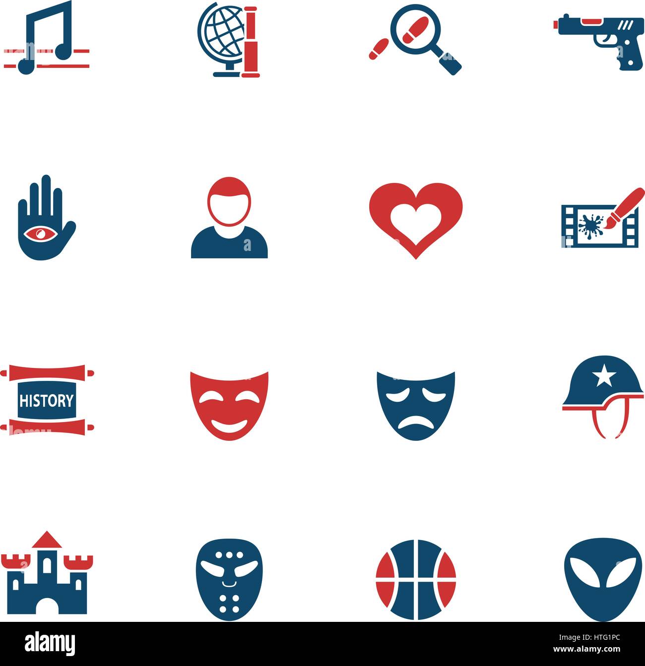 cinema genre web icons for user interface design Stock Vector Image ...