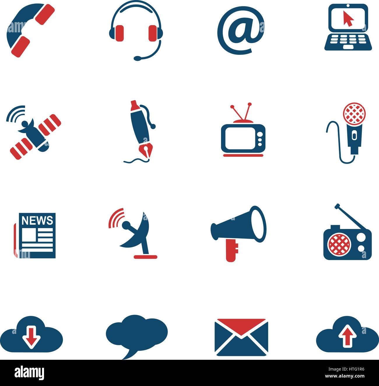 communication web icons for user interface design Stock Vector Image ...