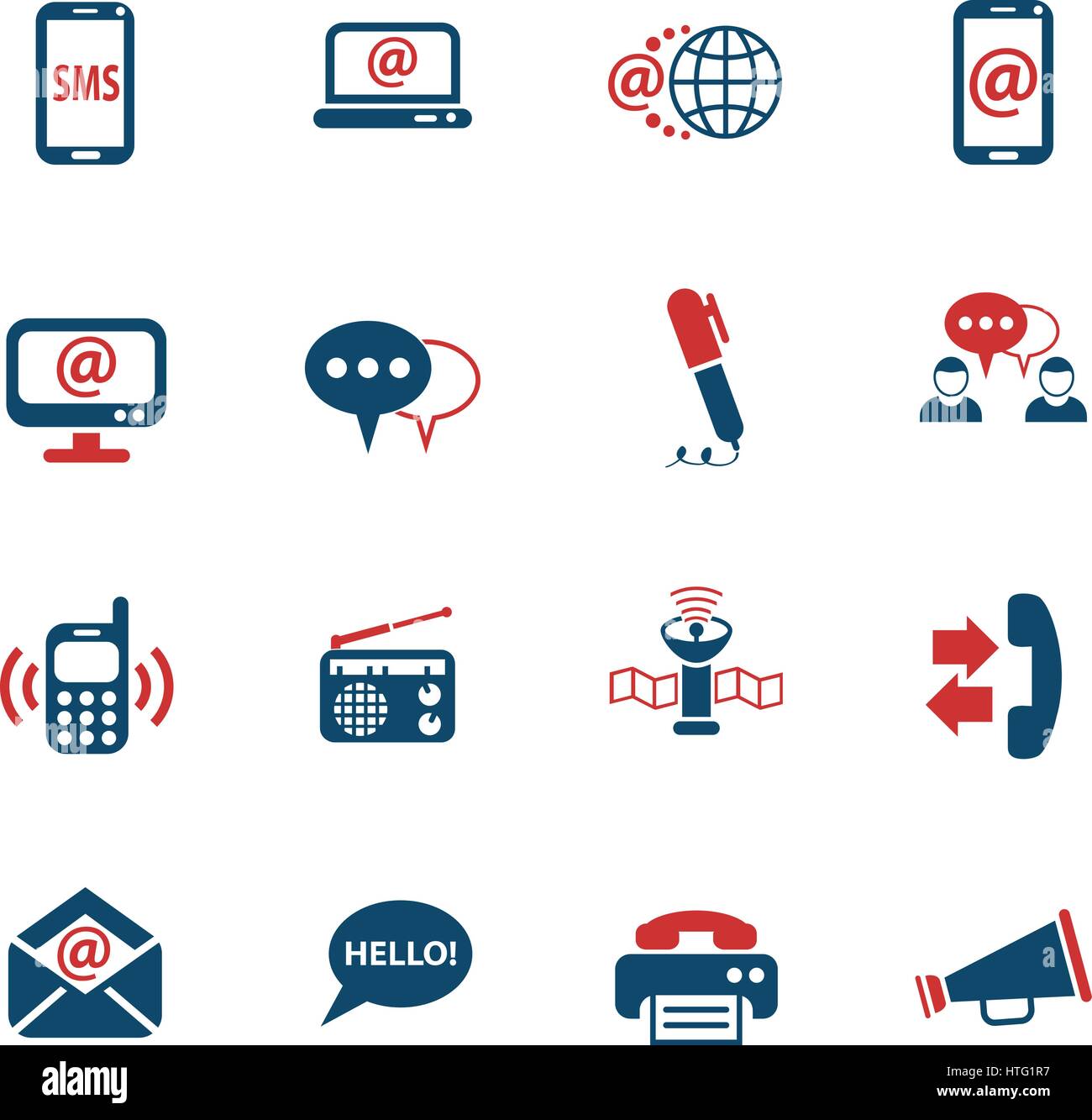 communication web icons for user interface design Stock Vector Image ...