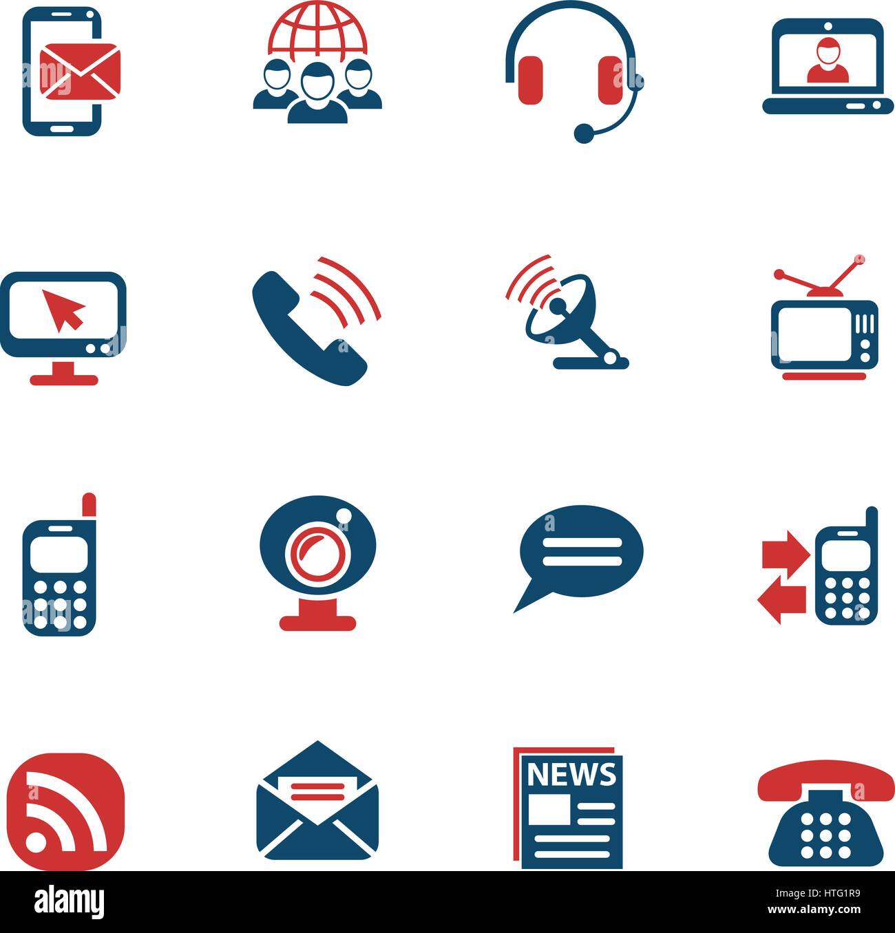 communication web icons for user interface design Stock Vector Image ...