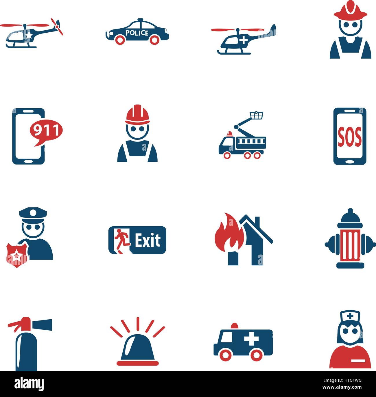 emergency web icons for user interface design Stock Vector Image & Art ...