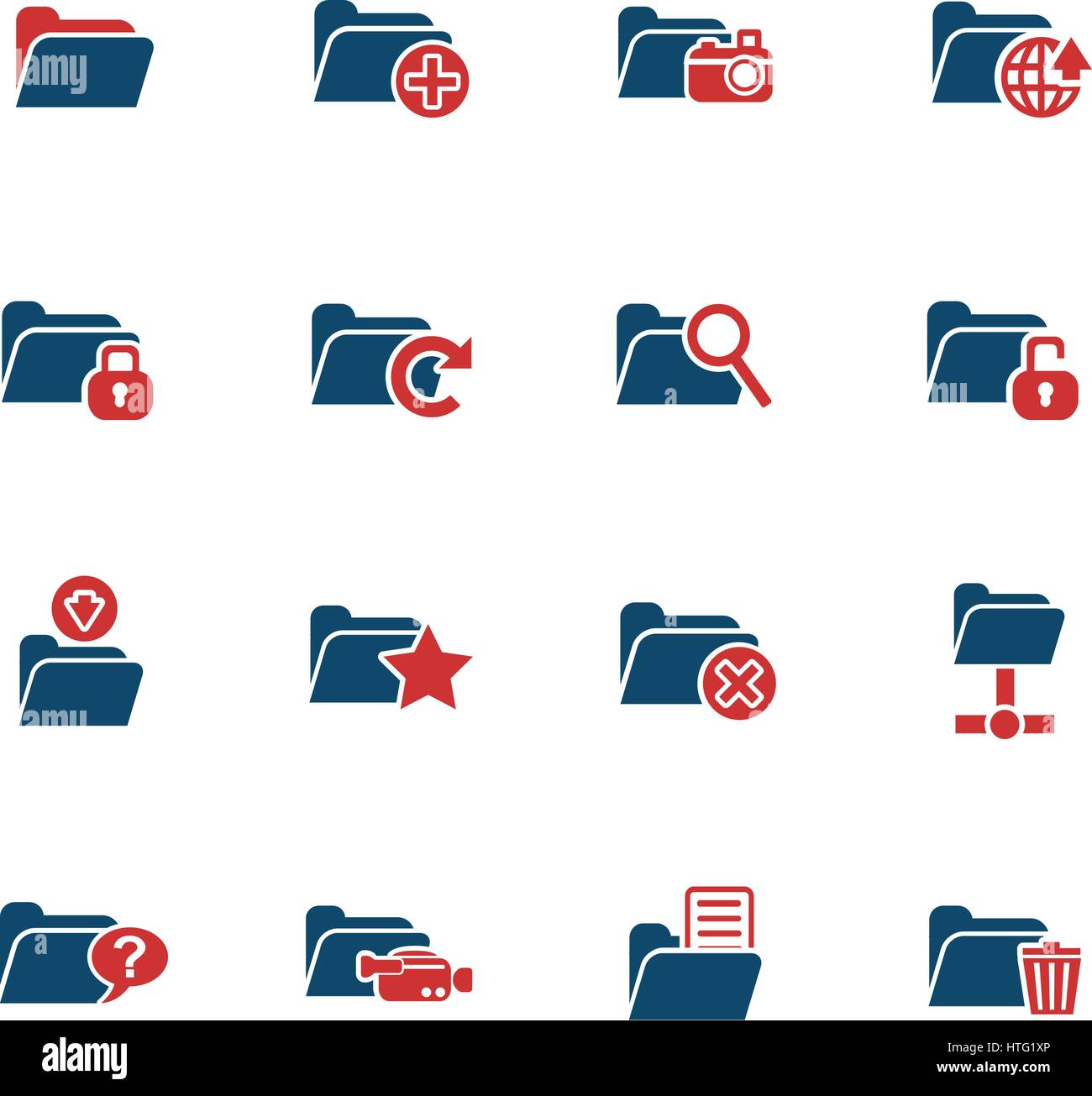 folder web icons for user interface design Stock Vector Image & Art - Alamy