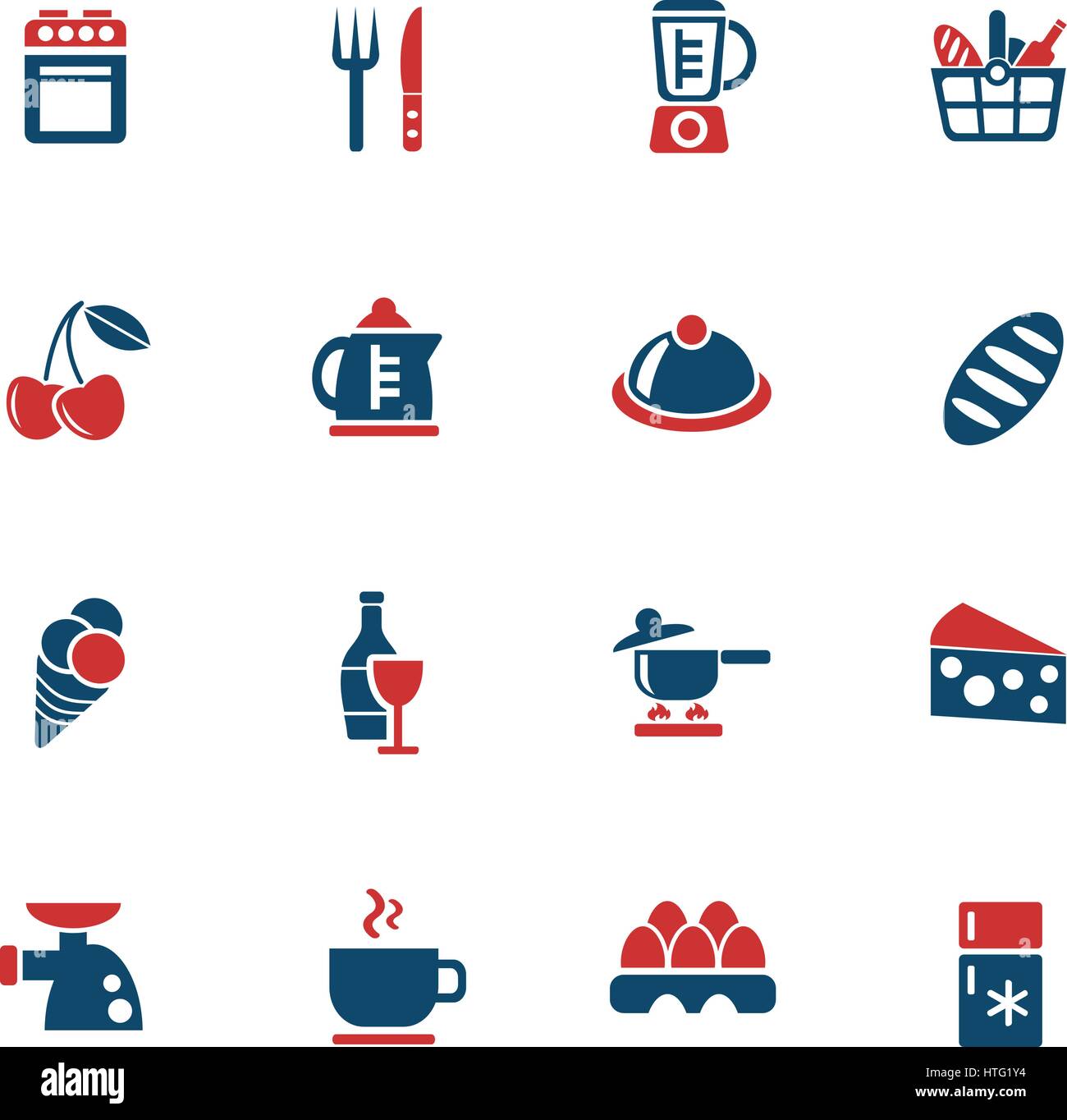food and kitchen web icons for user interface design Stock Vector Image ...