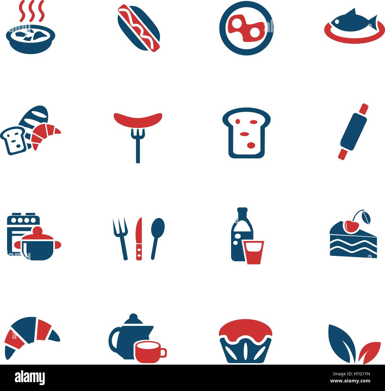 food and kitchen web icons for user interface design Stock Vector Image ...