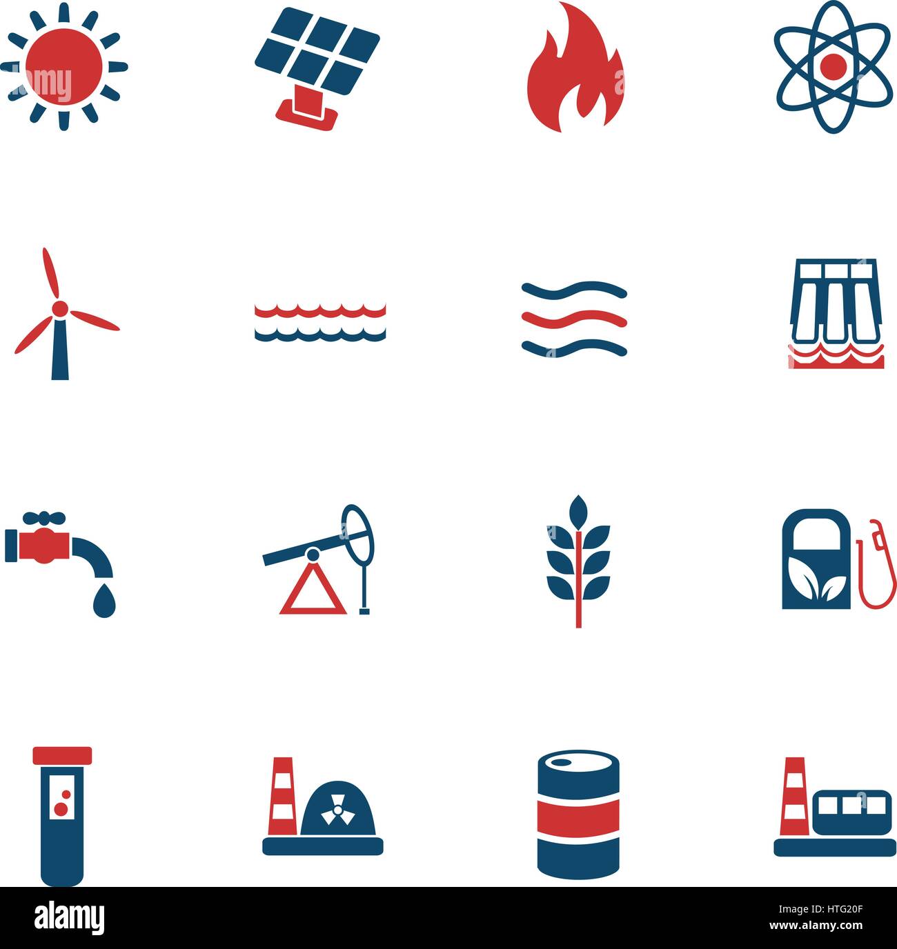 fuel and power web icons for user interface design Stock Vector Image ...