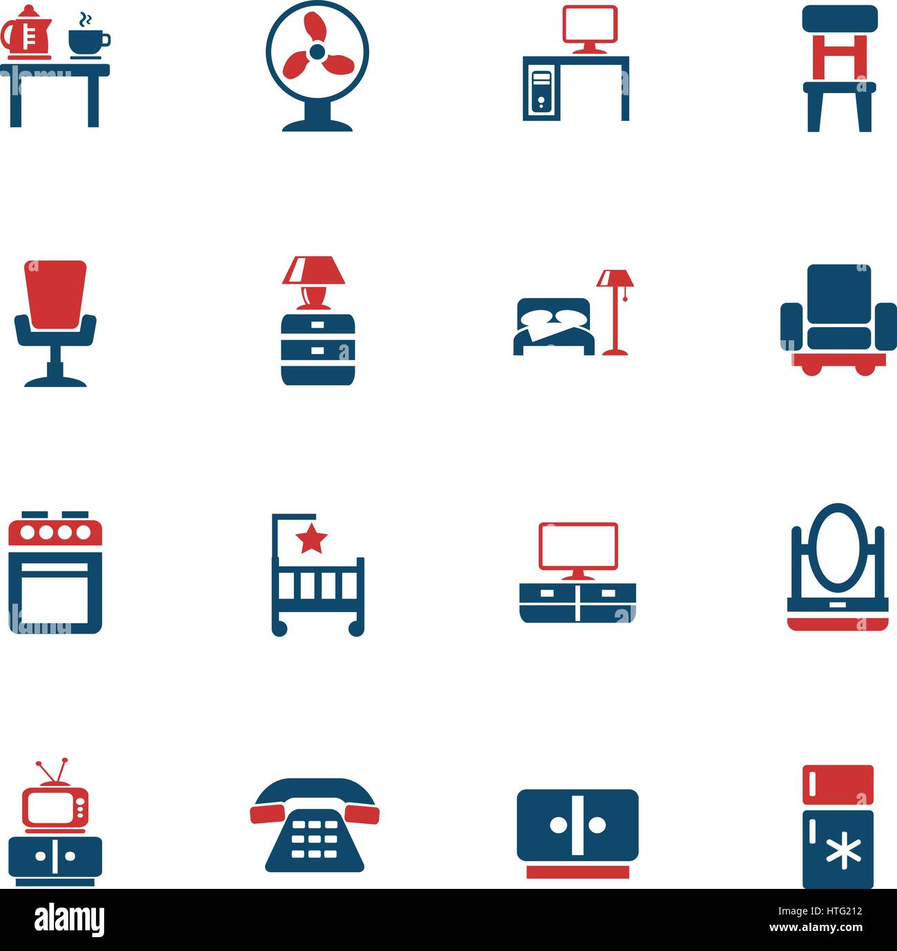 furniture web icons for user interface design Stock Vector Image & Art ...