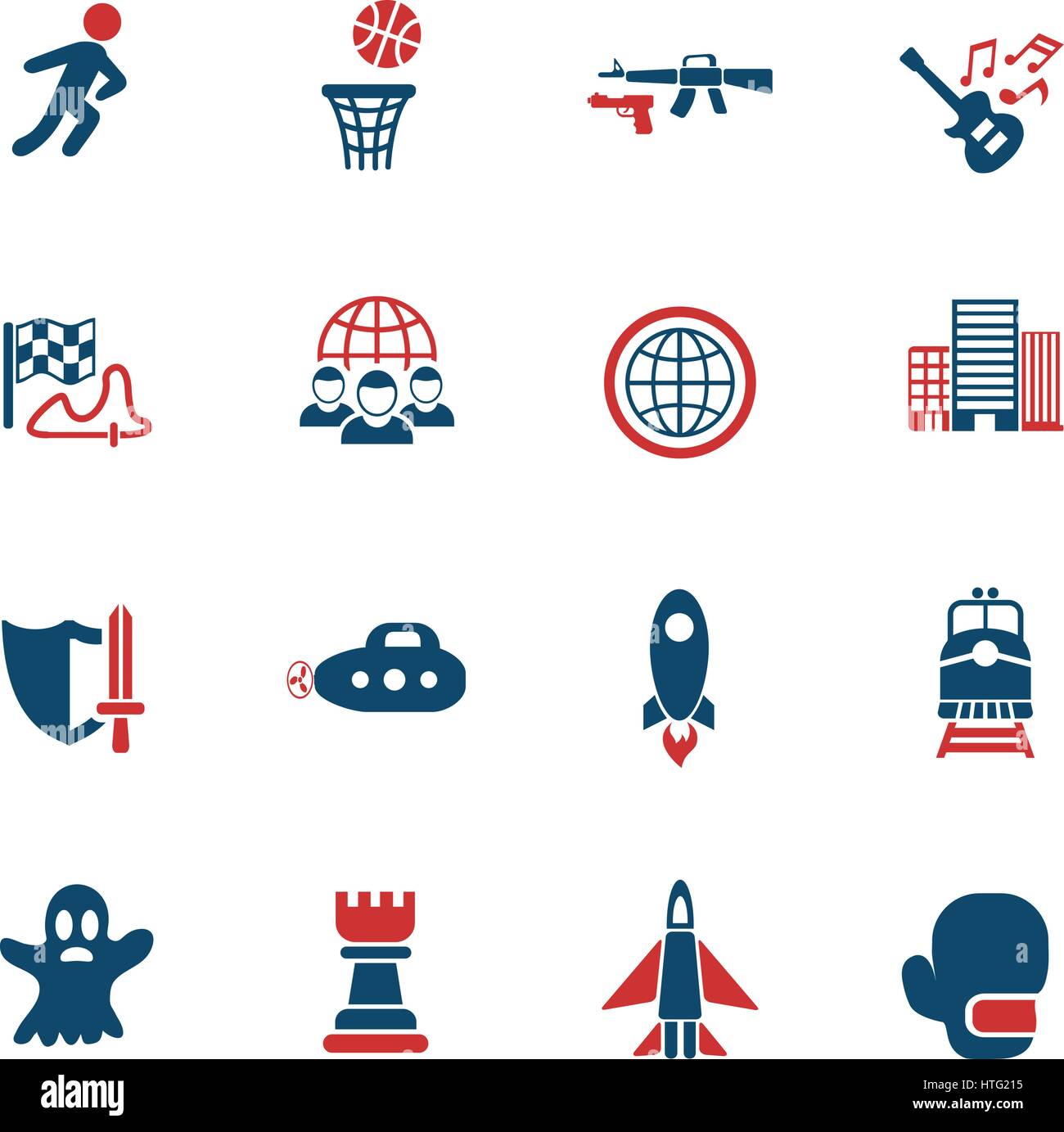 game genre web icons for user interface design Stock Vector Image & Art ...