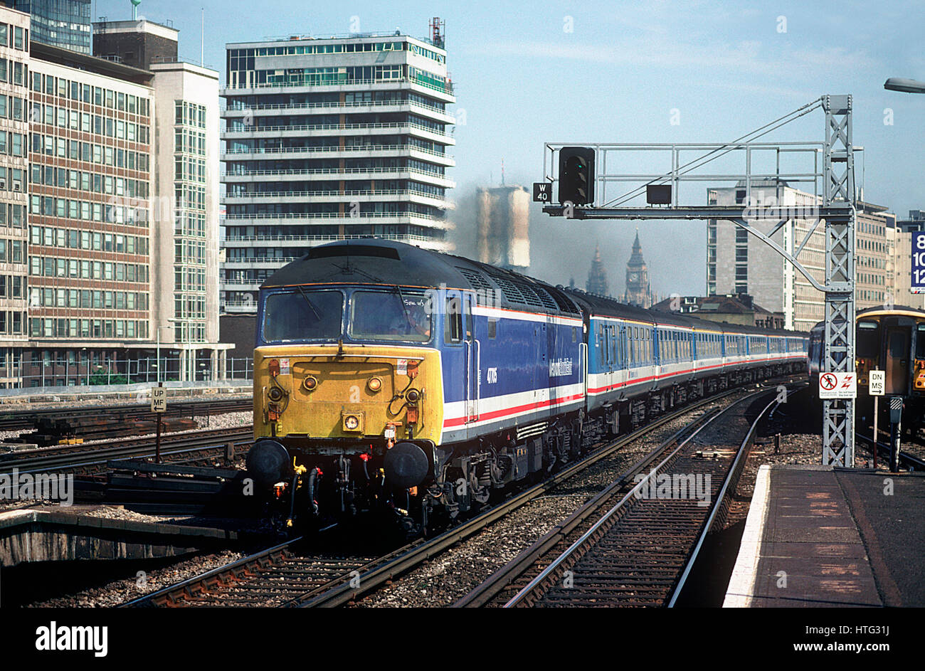 A Network SouthEast class 47 working a "Network Express" service at ...