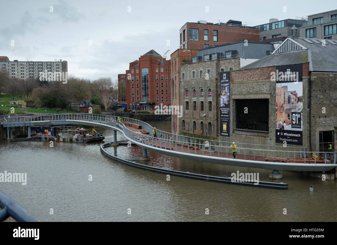 Finzel's Reach Bridge Bristol Floating Harbour england UK Stock Photo ...