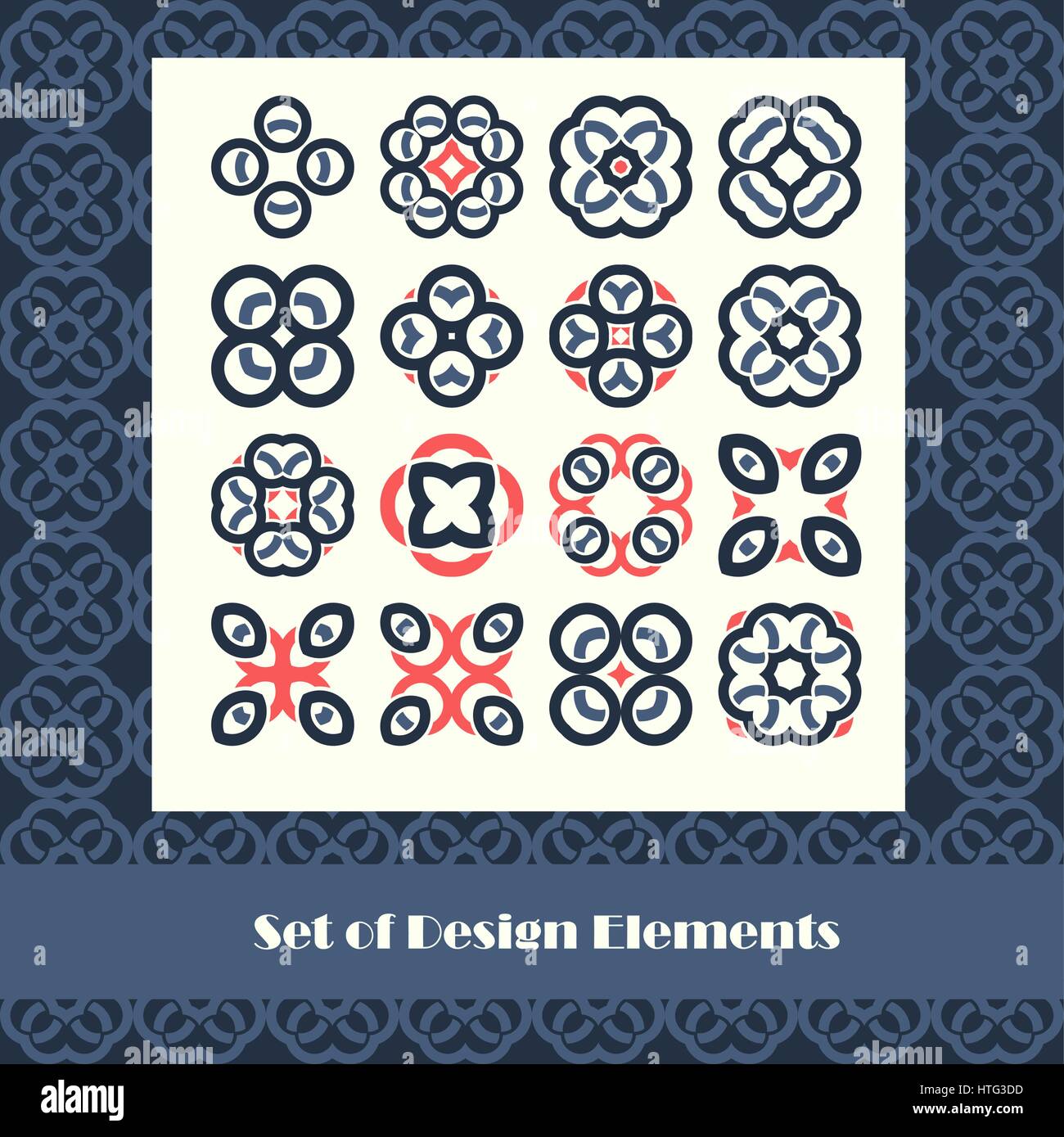 Set of design elements. Vector illustration. Abstract shape template ...