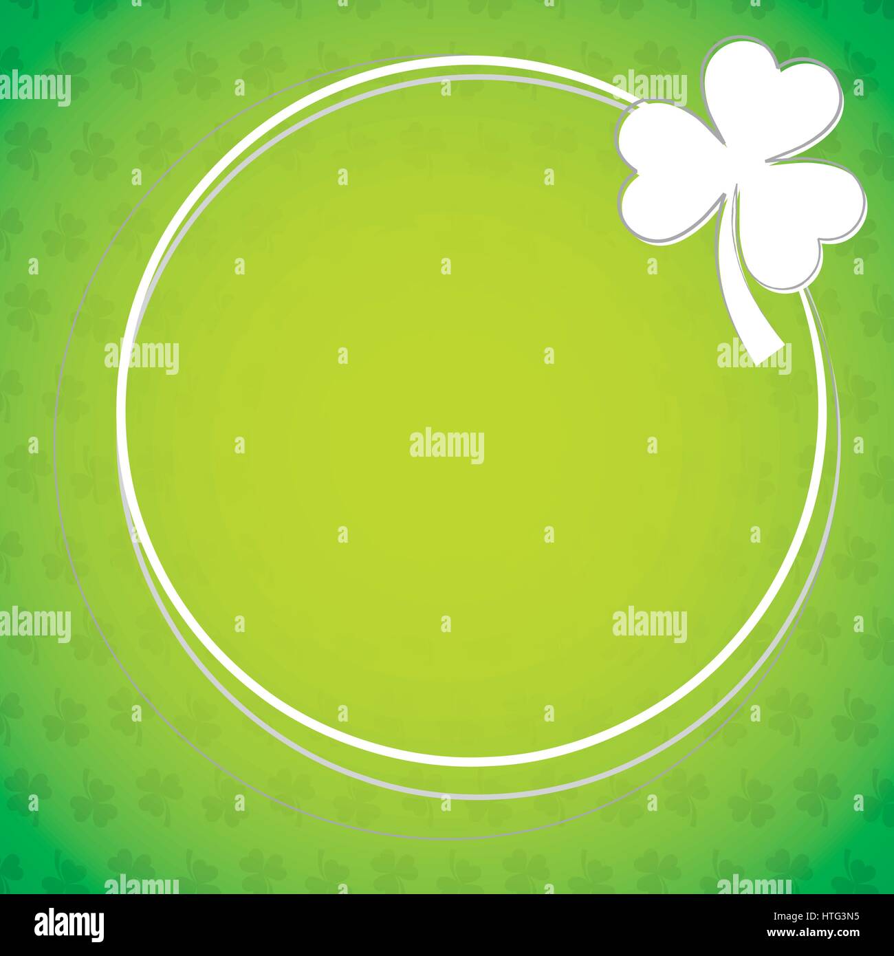 Circle shamrock St Patrick's Day card in vector format Stock Vector ...