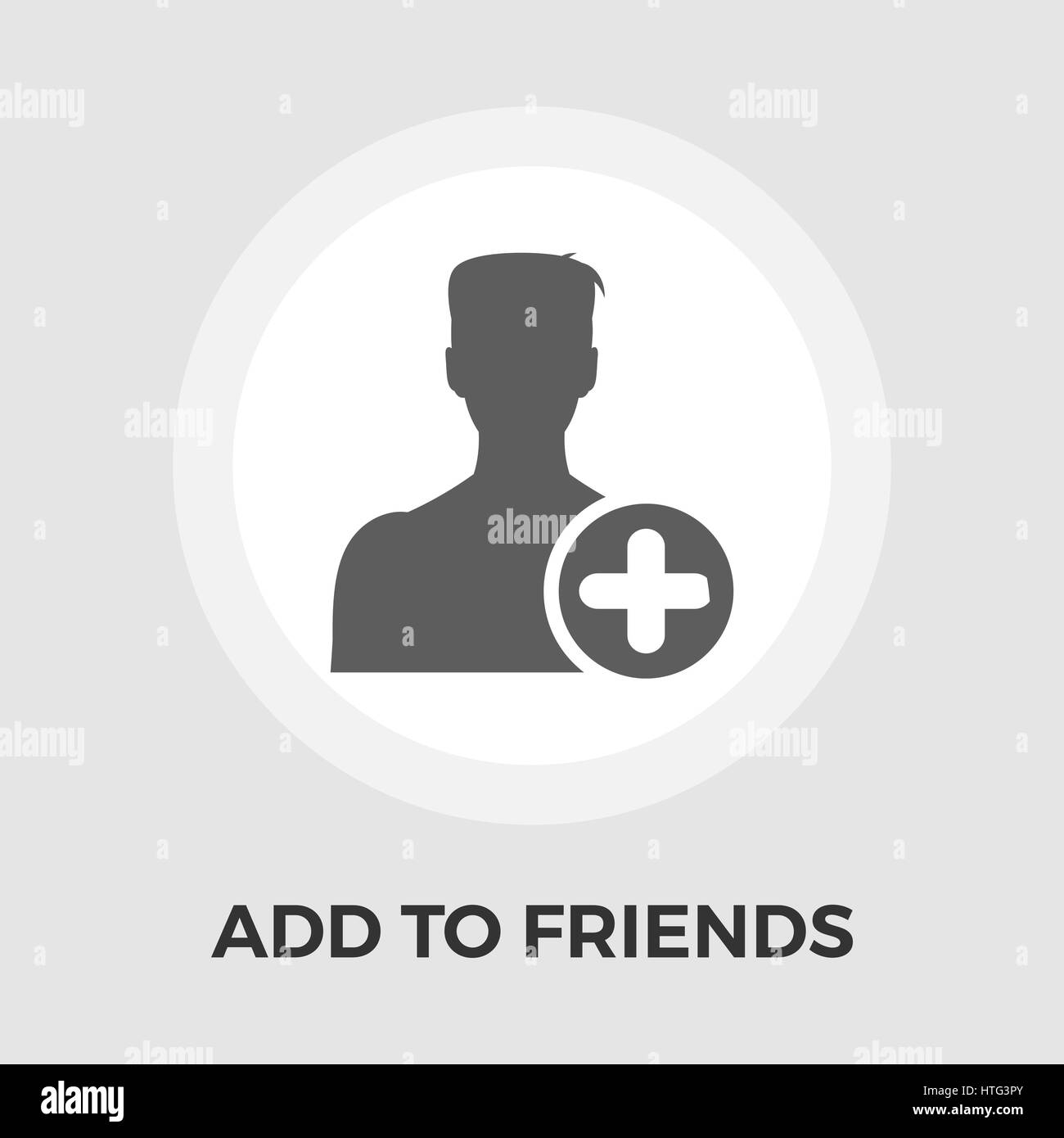 Add to Friends Icon Vector. Flat icon isolated on the white background ...