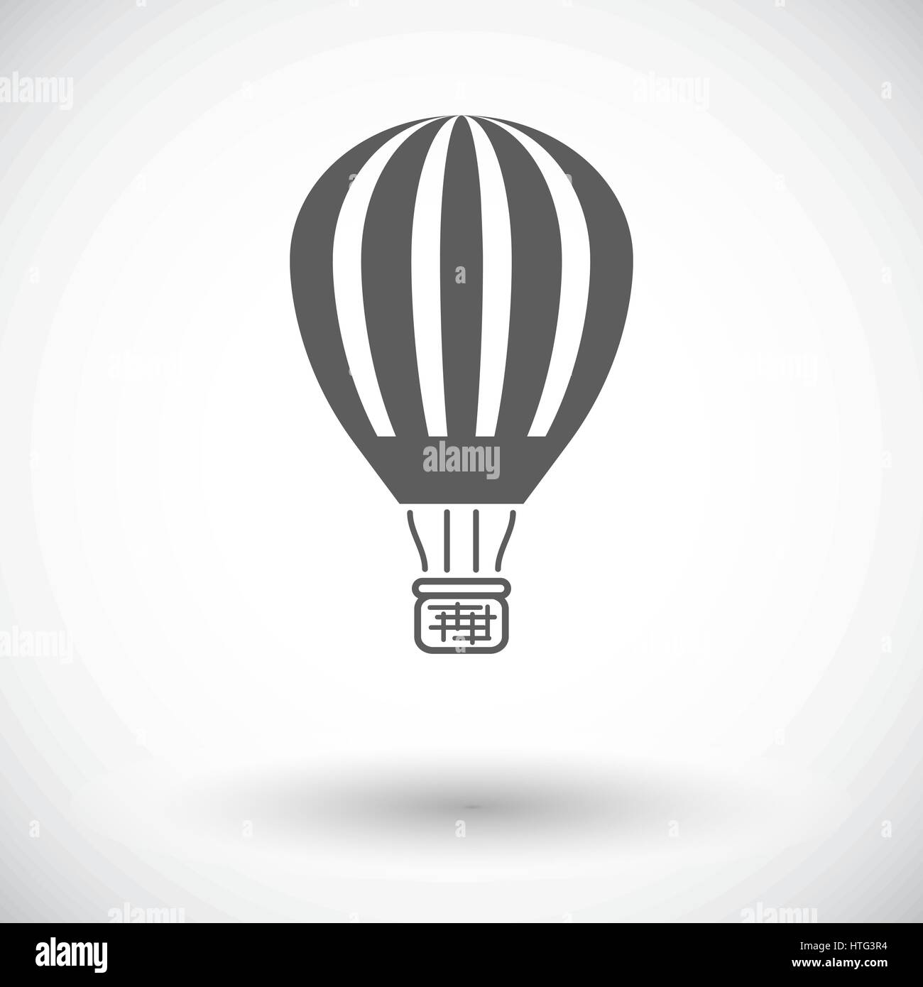 Air balloon. Single flat icon on white background. Vector illustration ...