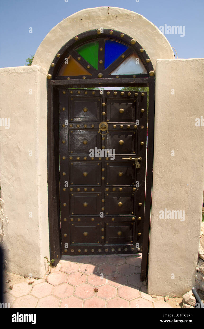 Typical decorated door of ancient houses in the Middle East Stock Photo ...