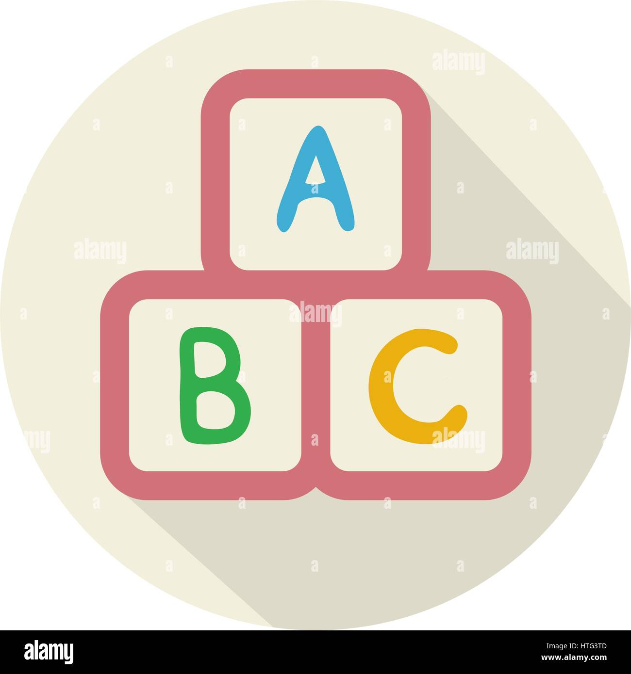 Baby Cubes with letters. Learning ABCs icon Stock Vector Image & Art ...