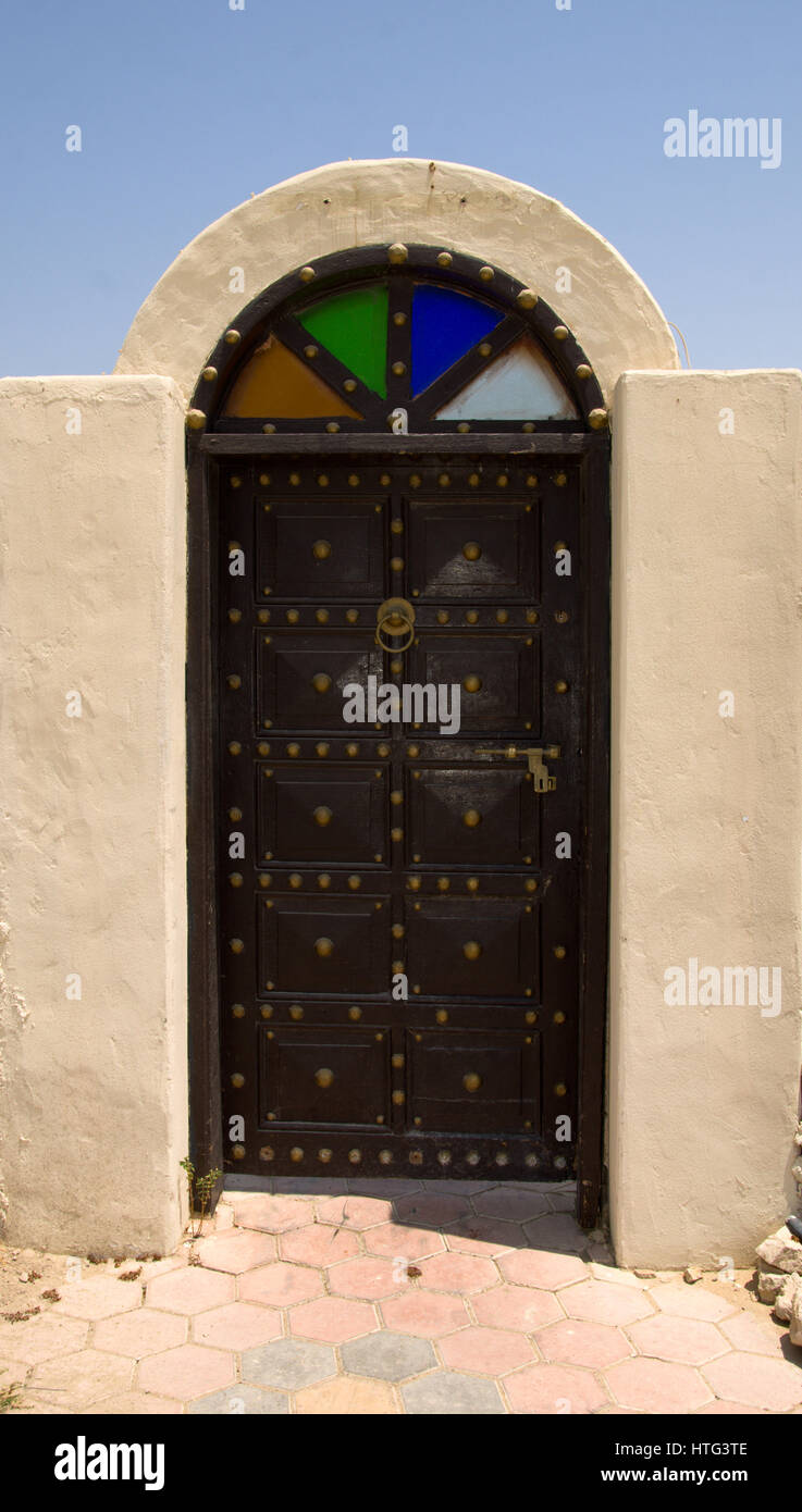 Typical decorated door of ancient houses in the Middle East Stock Photo ...
