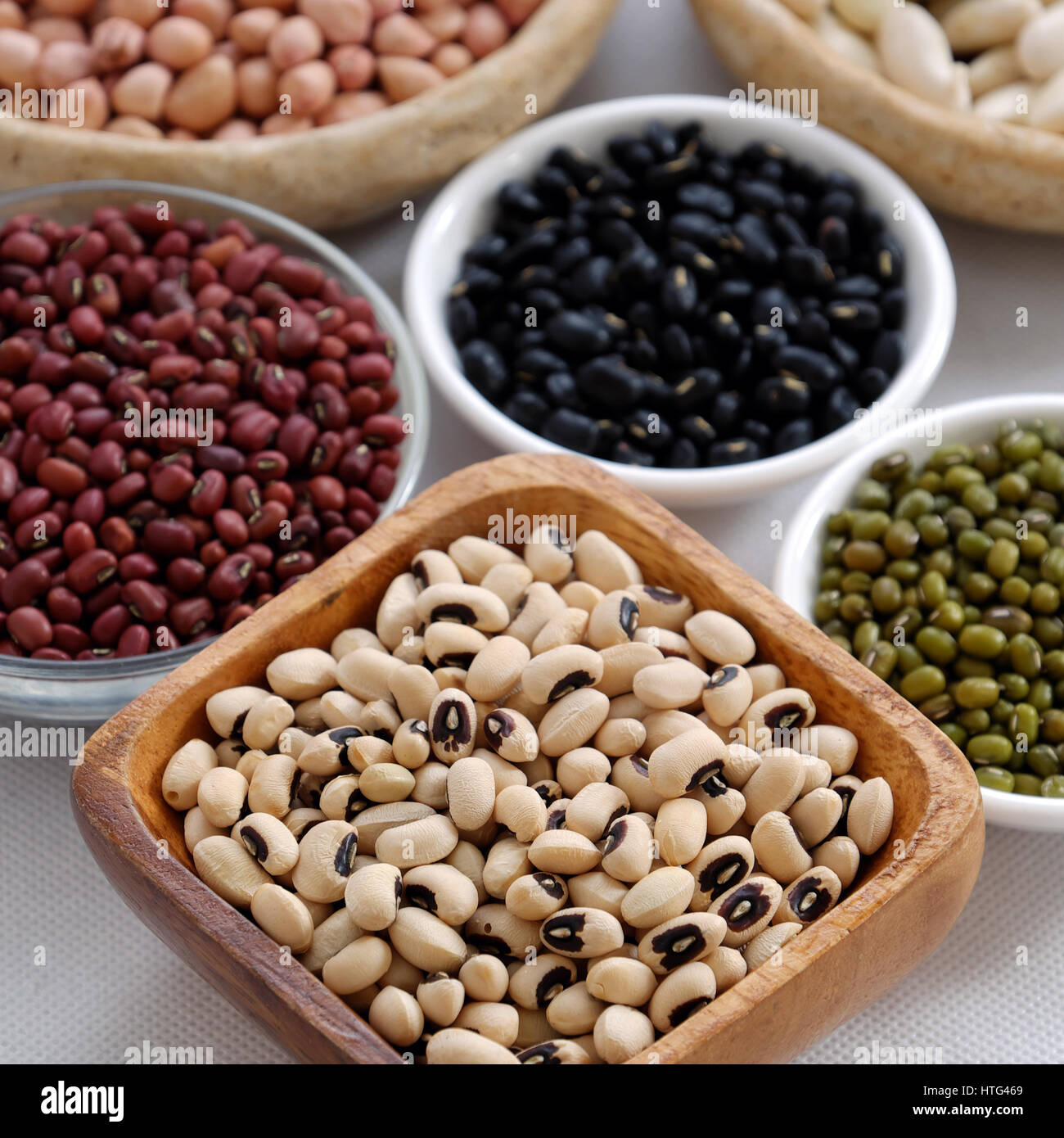 Collection of whole bean on white background, Vietnam agriculture ...