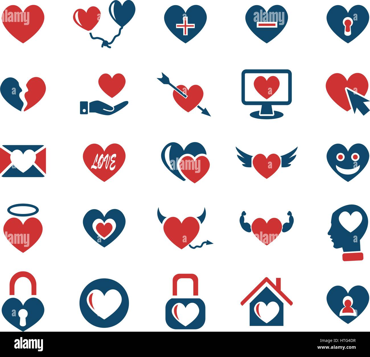 heart love web icons for user interface design Stock Vector Image & Art ...
