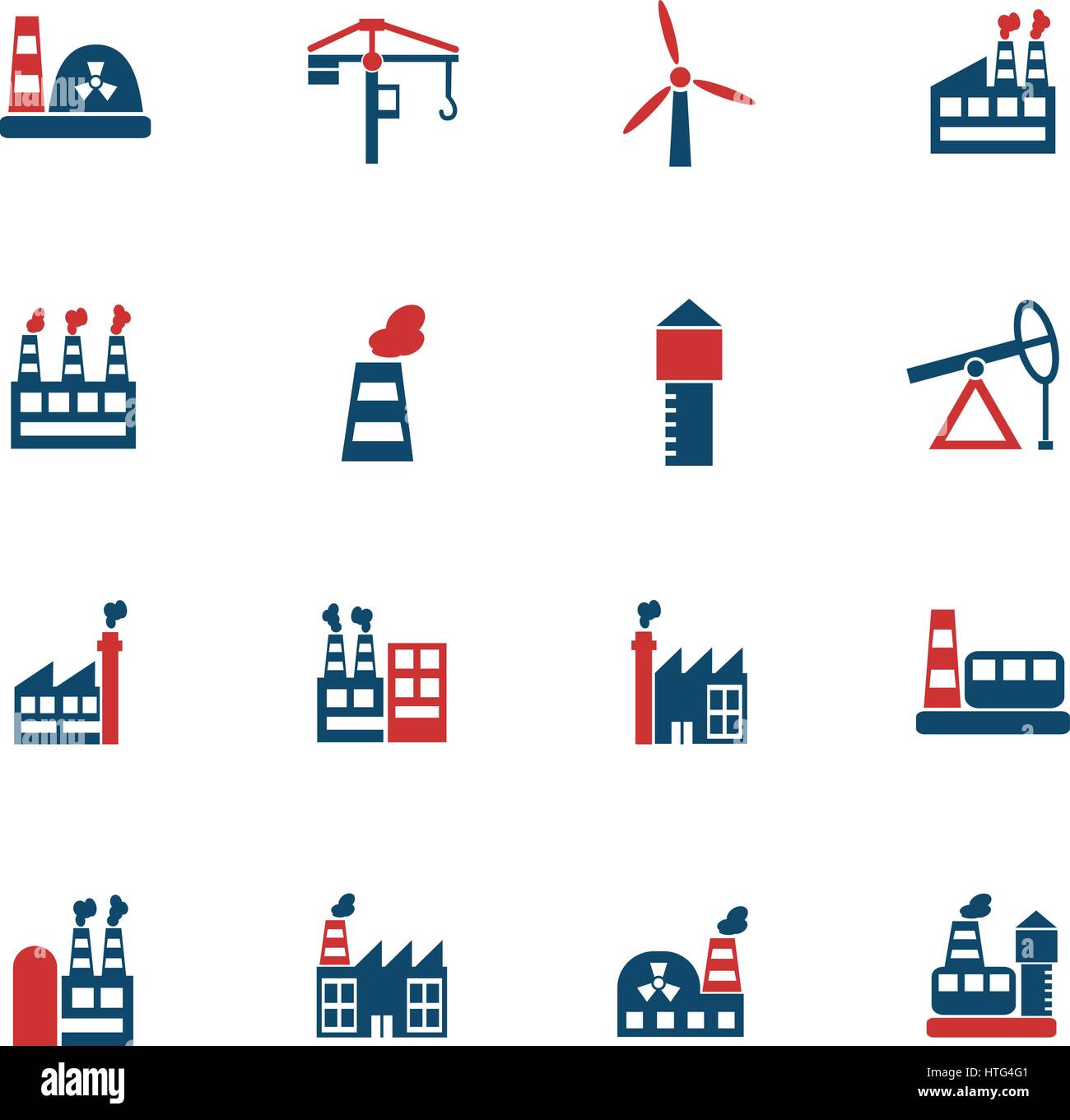 industrial building web icons for user interface design Stock Vector ...
