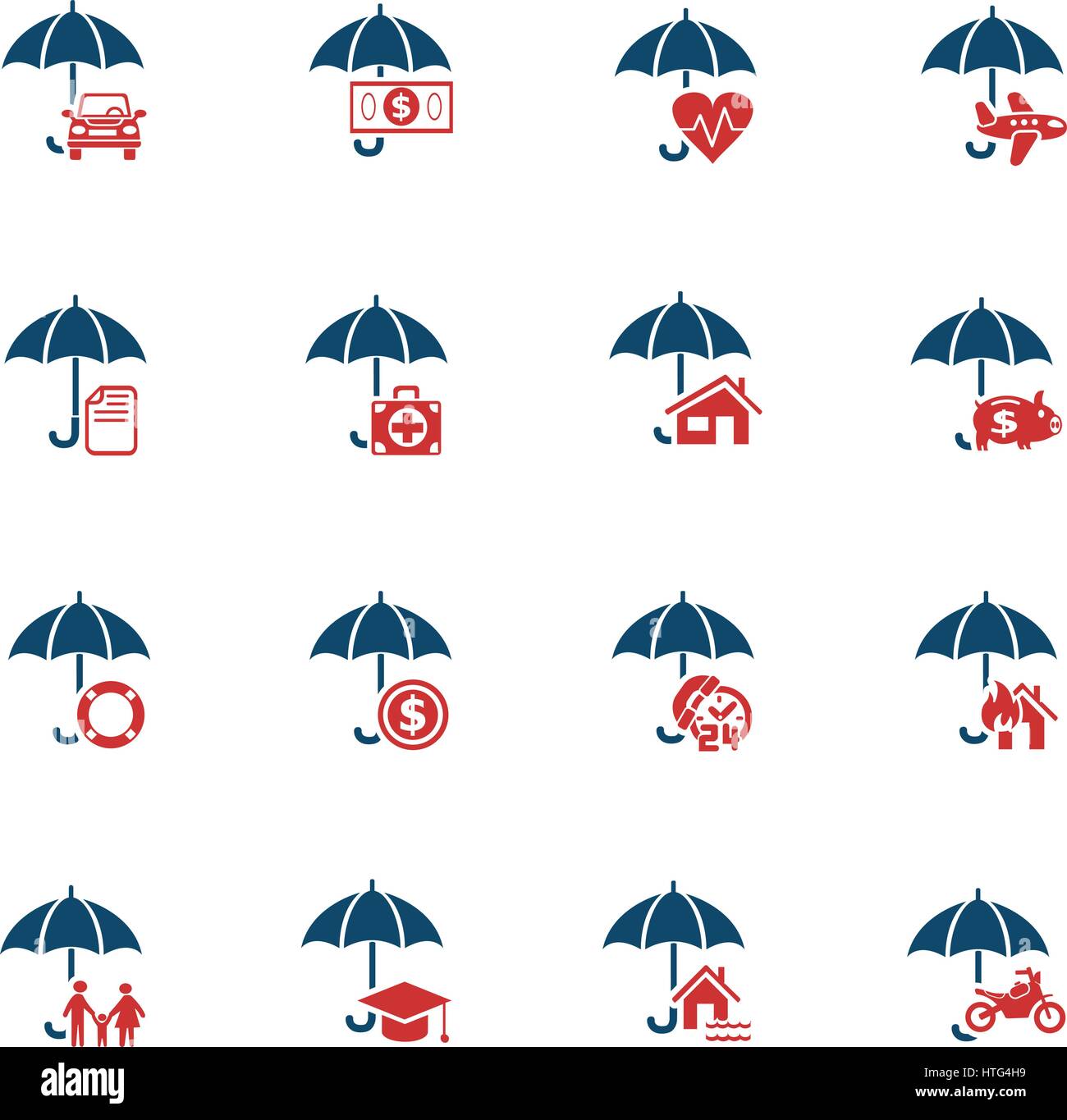 insurance web icons for user interface design Stock Vector Image & Art ...