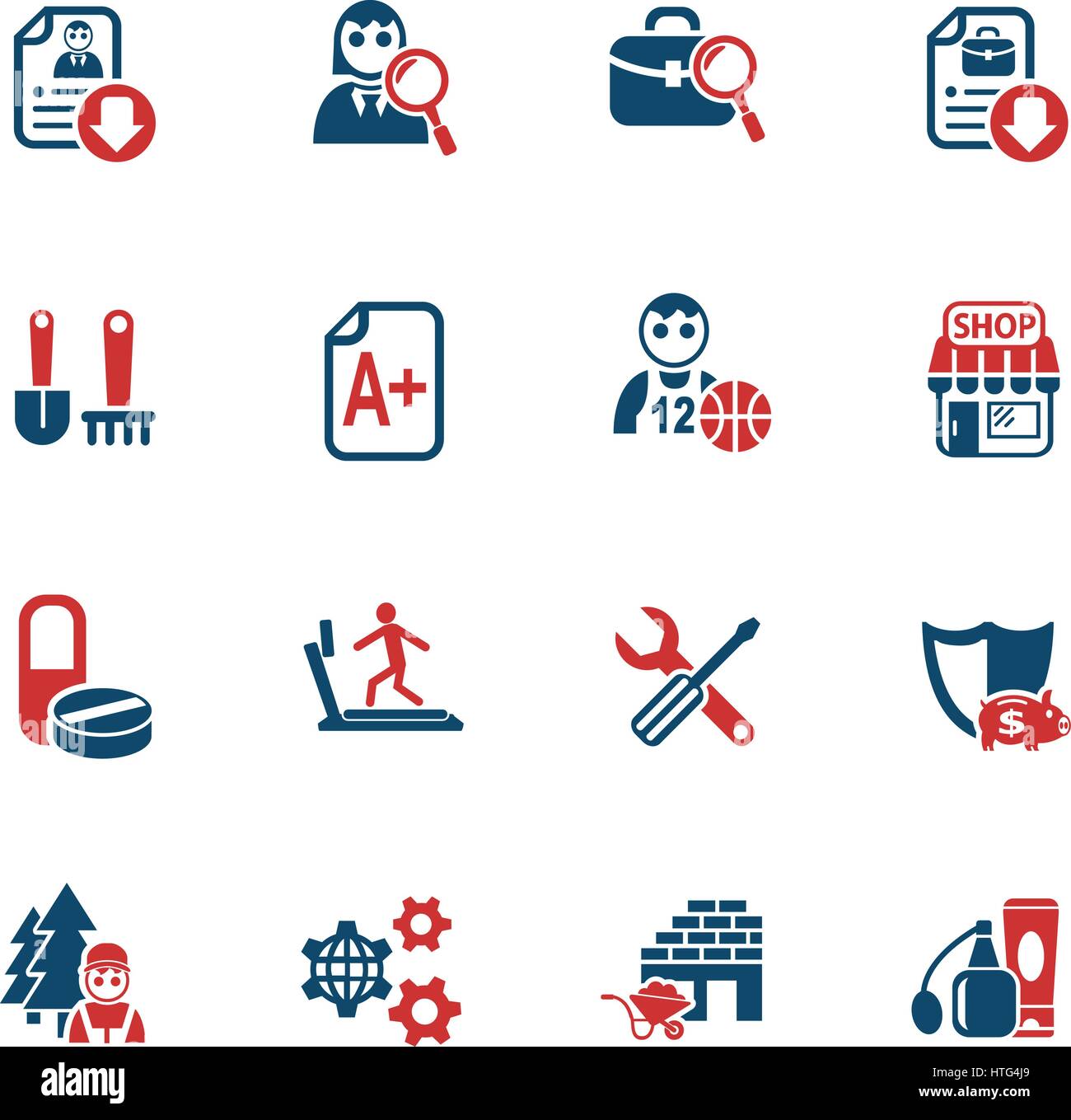 job search web icons for user interface design Stock Vector Image & Art ...