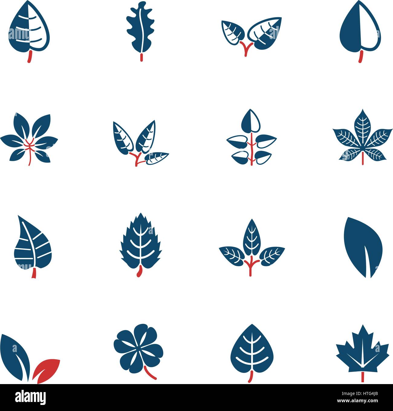 leaves web icons for user interface design Stock Vector Image & Art - Alamy