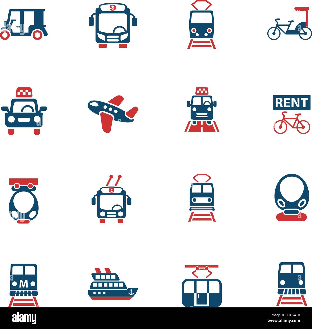 public transport web icons for user interface design Stock Vector Image ...