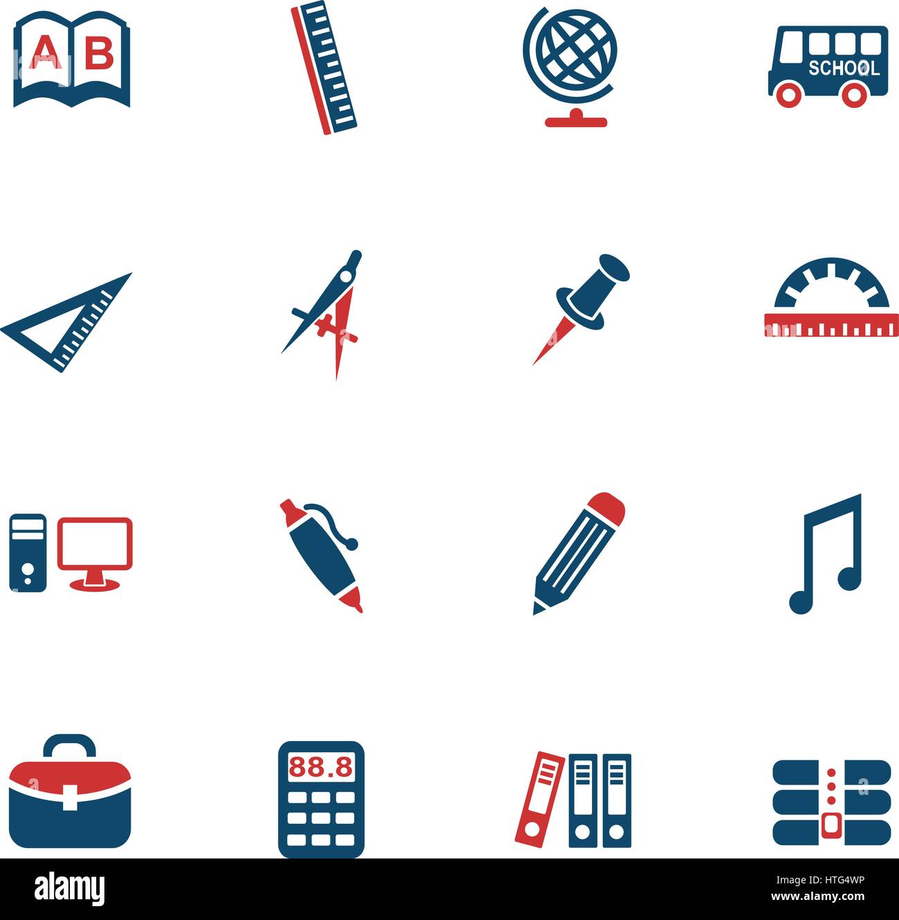 school web icons for user interface design Stock Vector Image & Art - Alamy