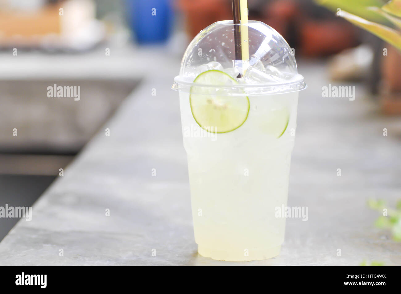 lemon juice or a glass of lime juice Stock Photo - Alamy