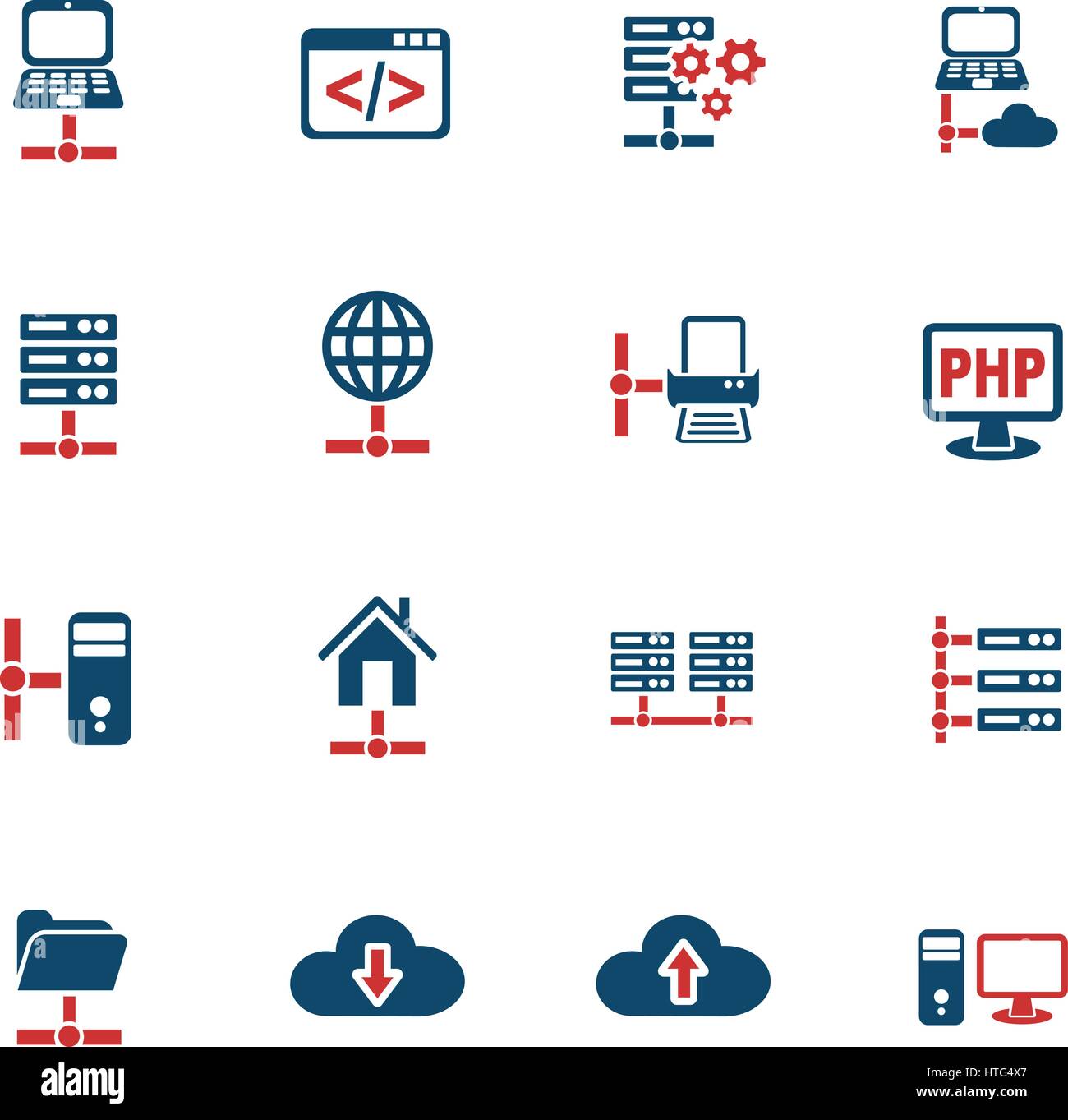 server web icons for user interface design Stock Vector Image & Art - Alamy