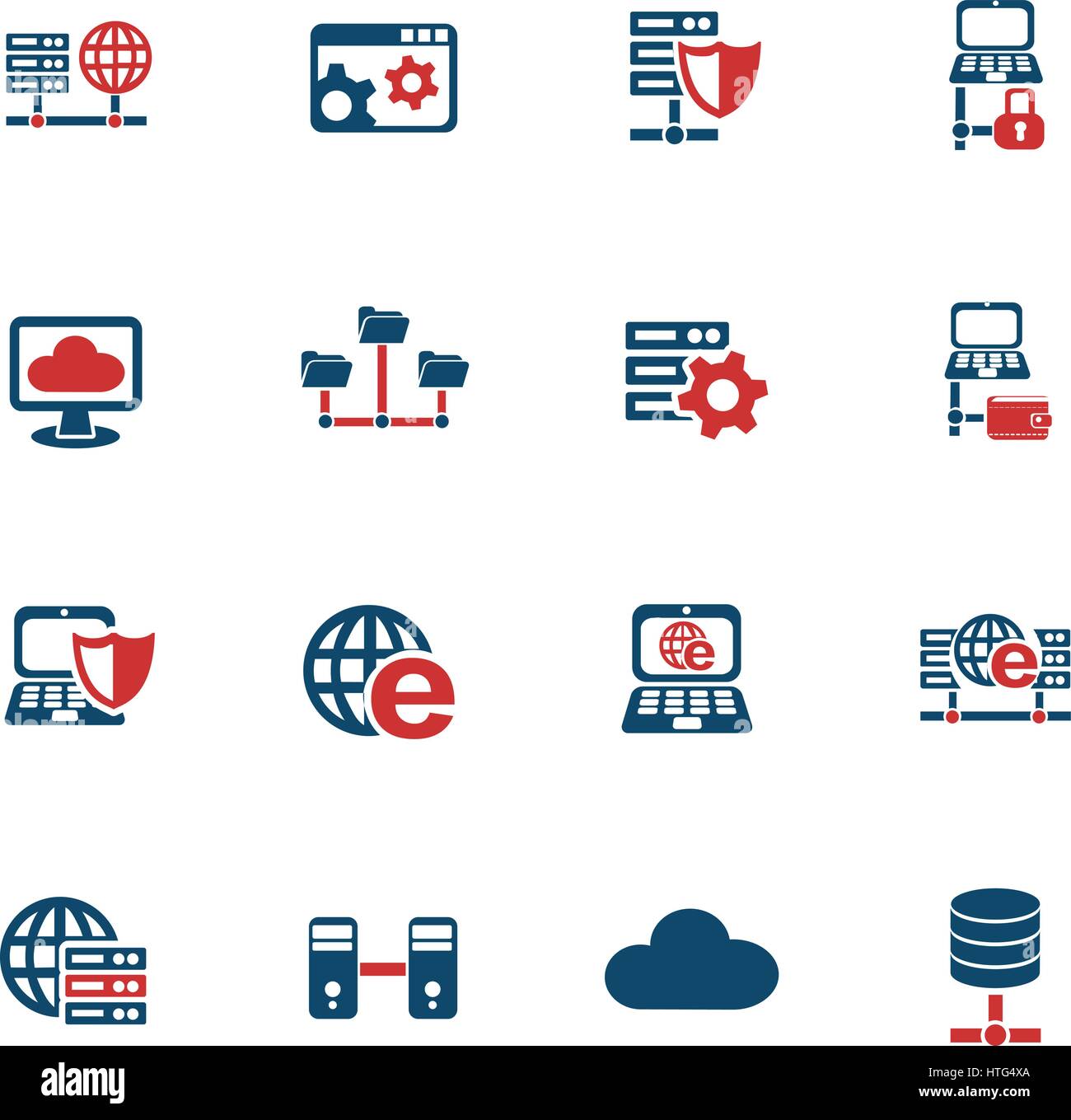 server web icons for user interface design Stock Vector Image & Art - Alamy