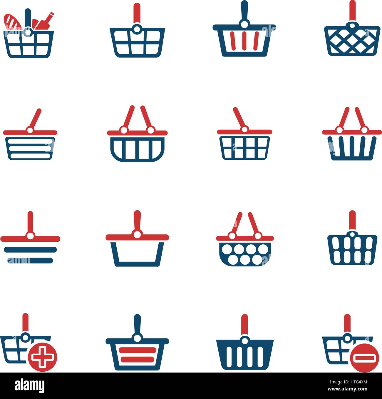 shopping basket web icons for user interface design Stock Vector Image ...