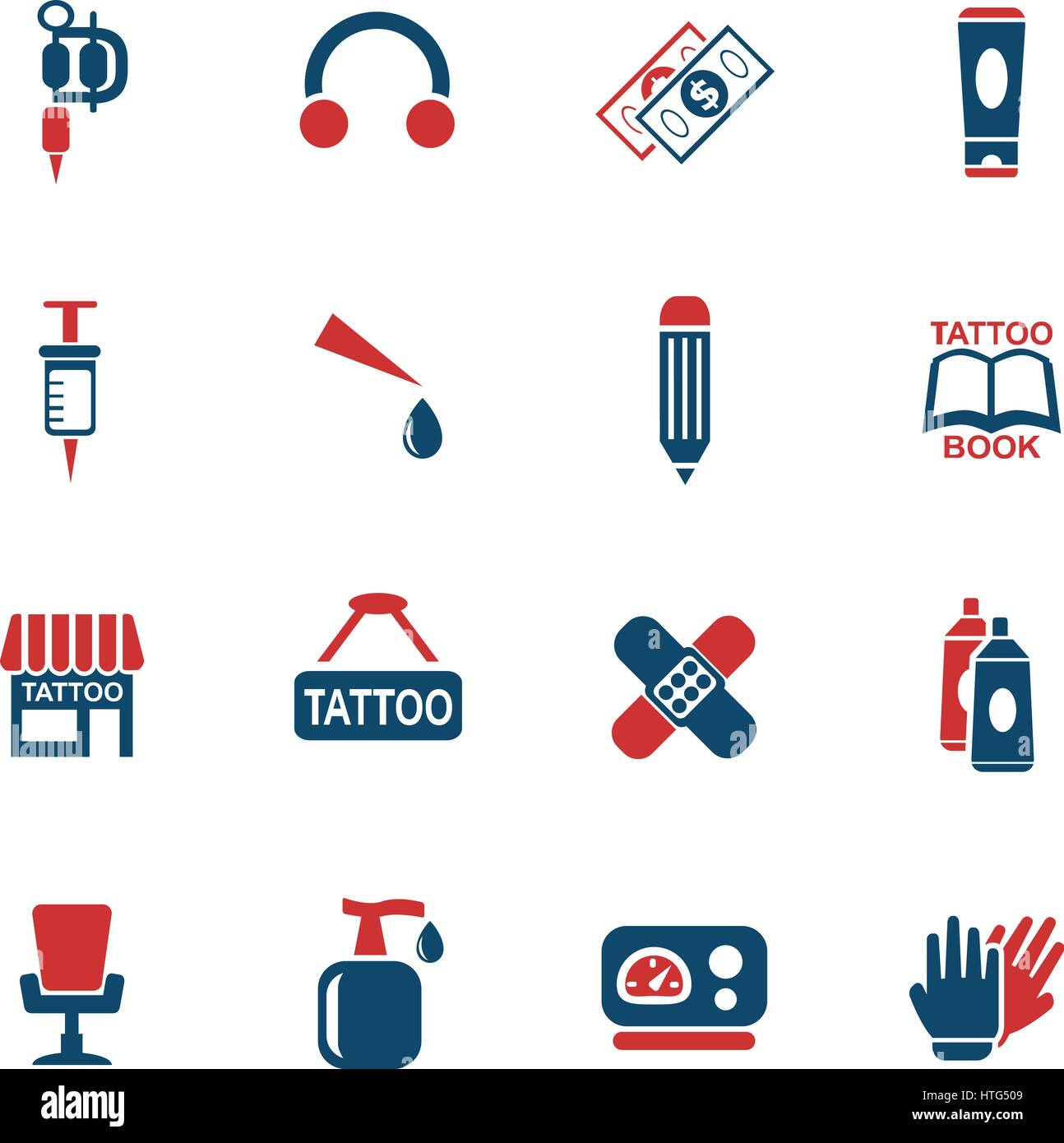 tattoo salon web icons for user interface design Stock Vector Image ...