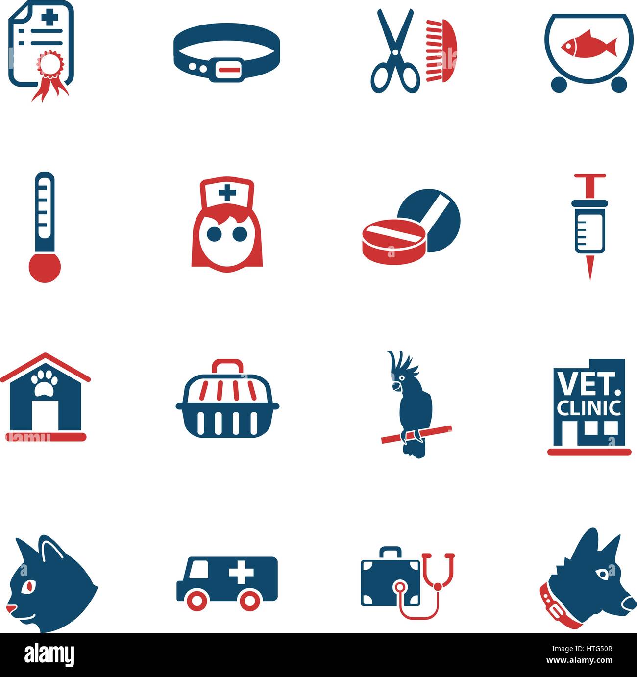 veterinary clinic web icons for user interface design Stock Vector ...