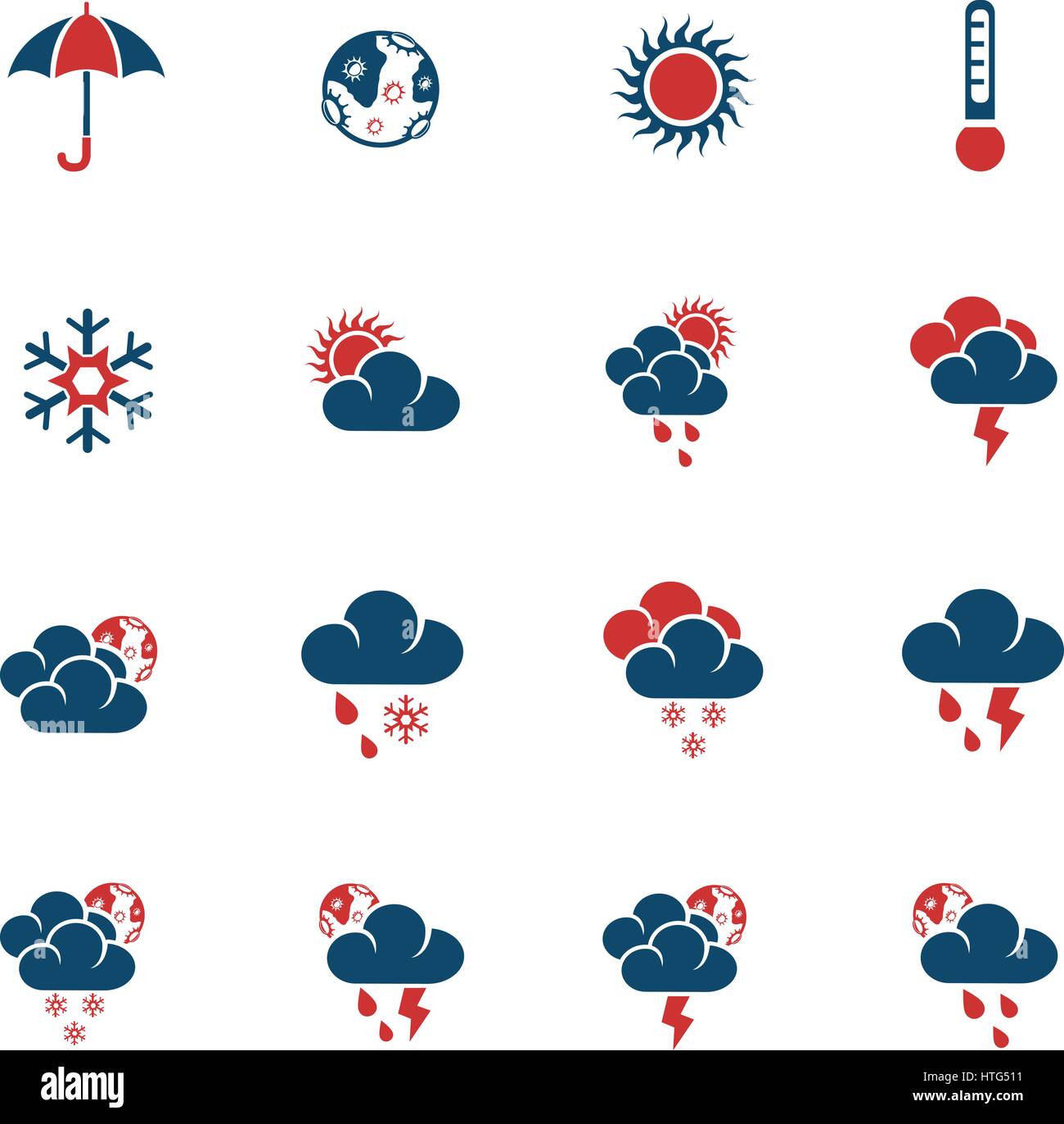 weather web icons for user interface design Stock Vector Image & Art ...