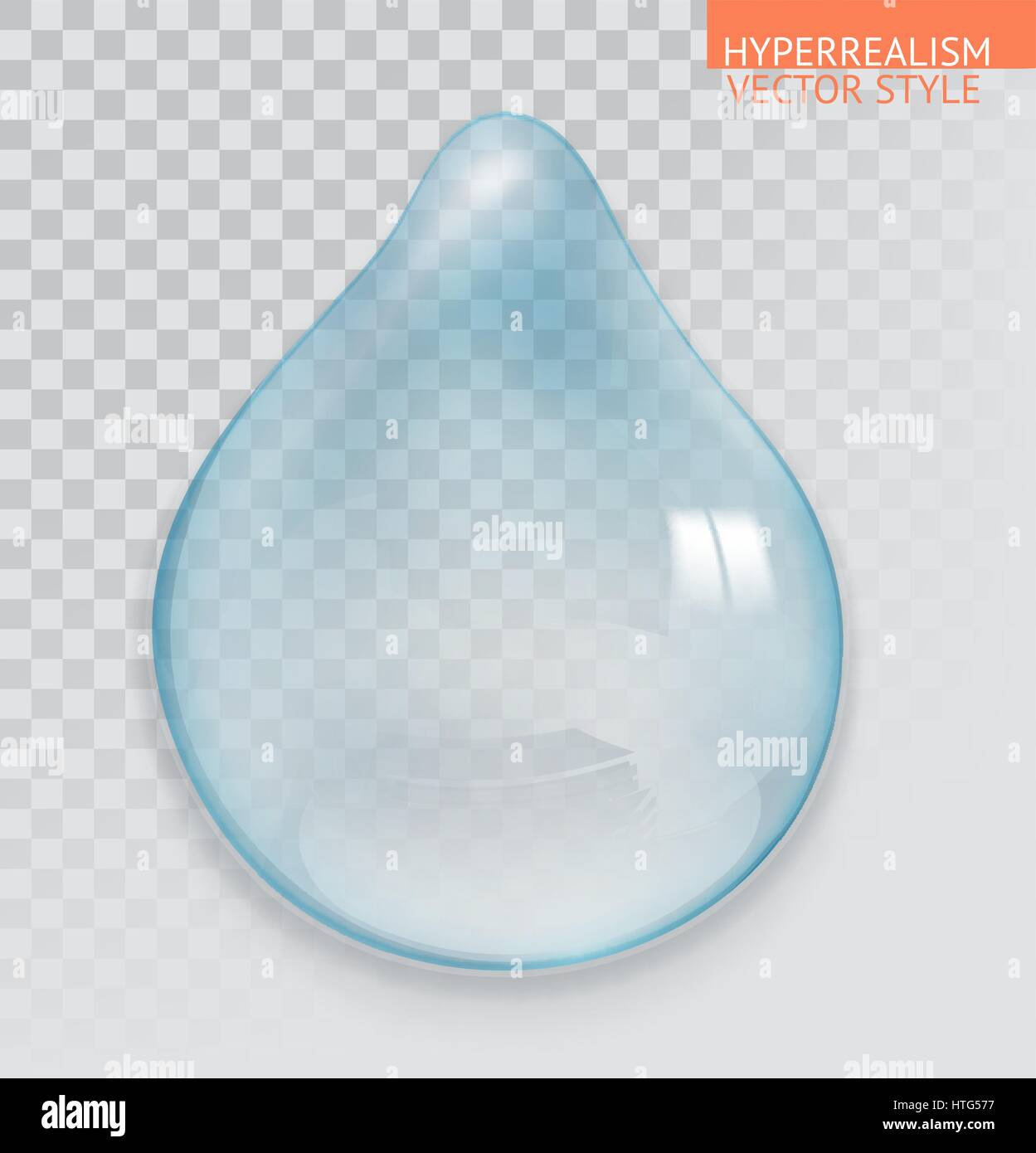 Water drop with transparency. Hyperrealism vector style Stock Vector ...