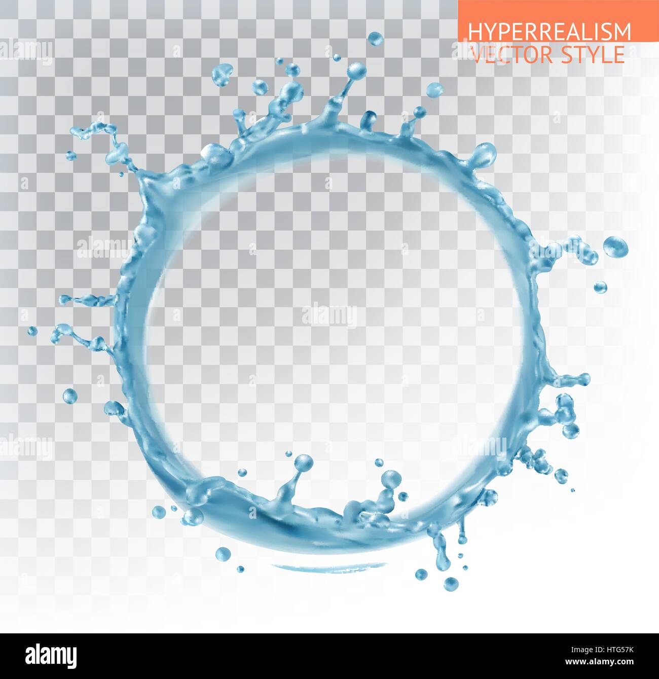 Water splash with transparency. Hyperrealism vector style Stock Vector ...