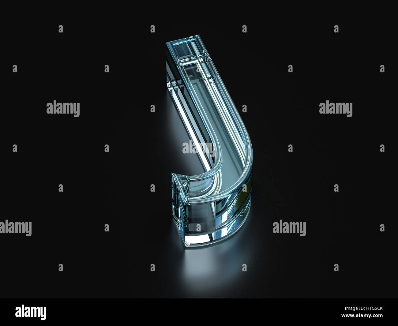 Glass letter J on a black background. 3D illustration Stock Photo - Alamy